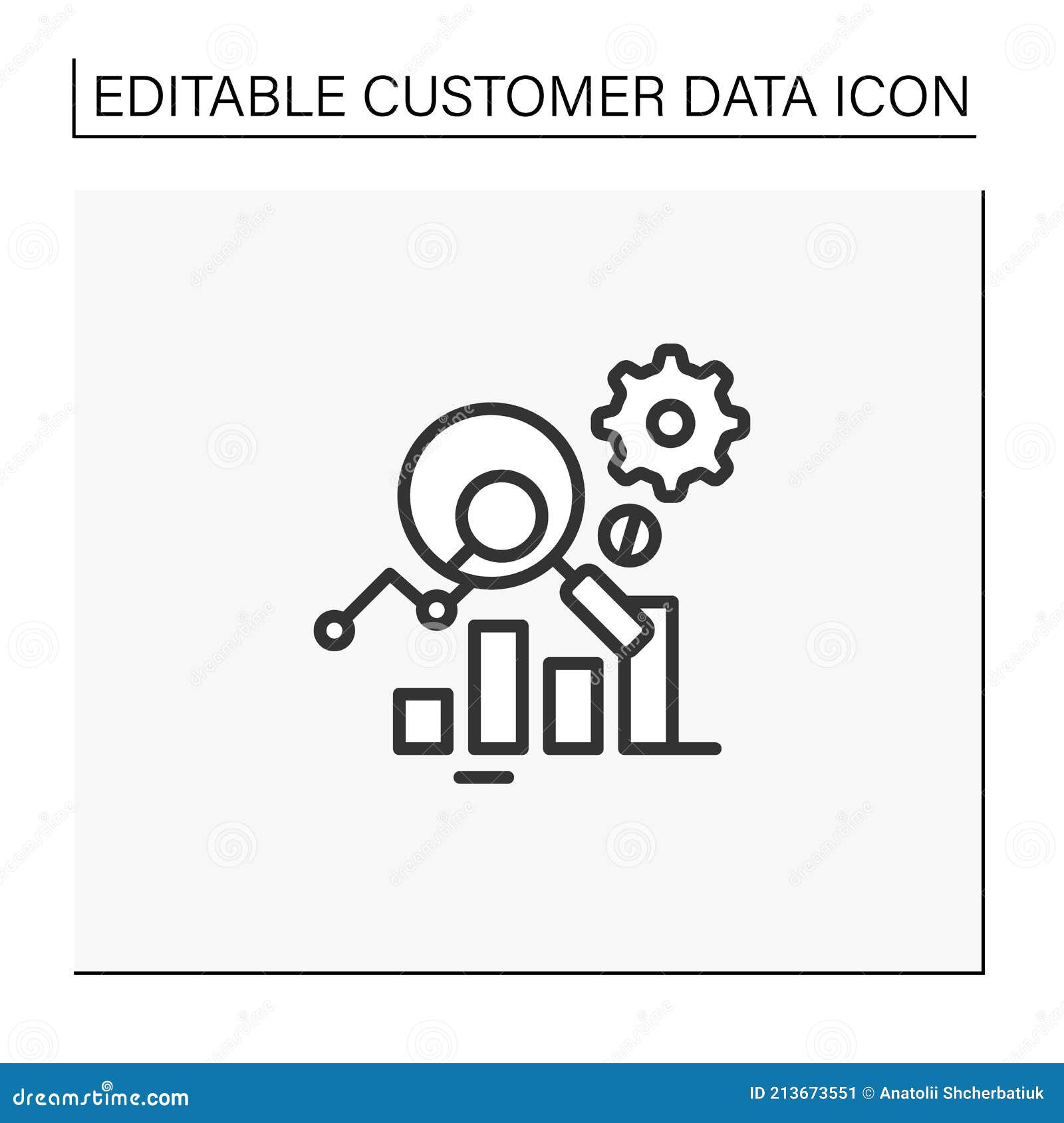 Measurement Analytics Line Icon Stock Vector - Illustration of global ...