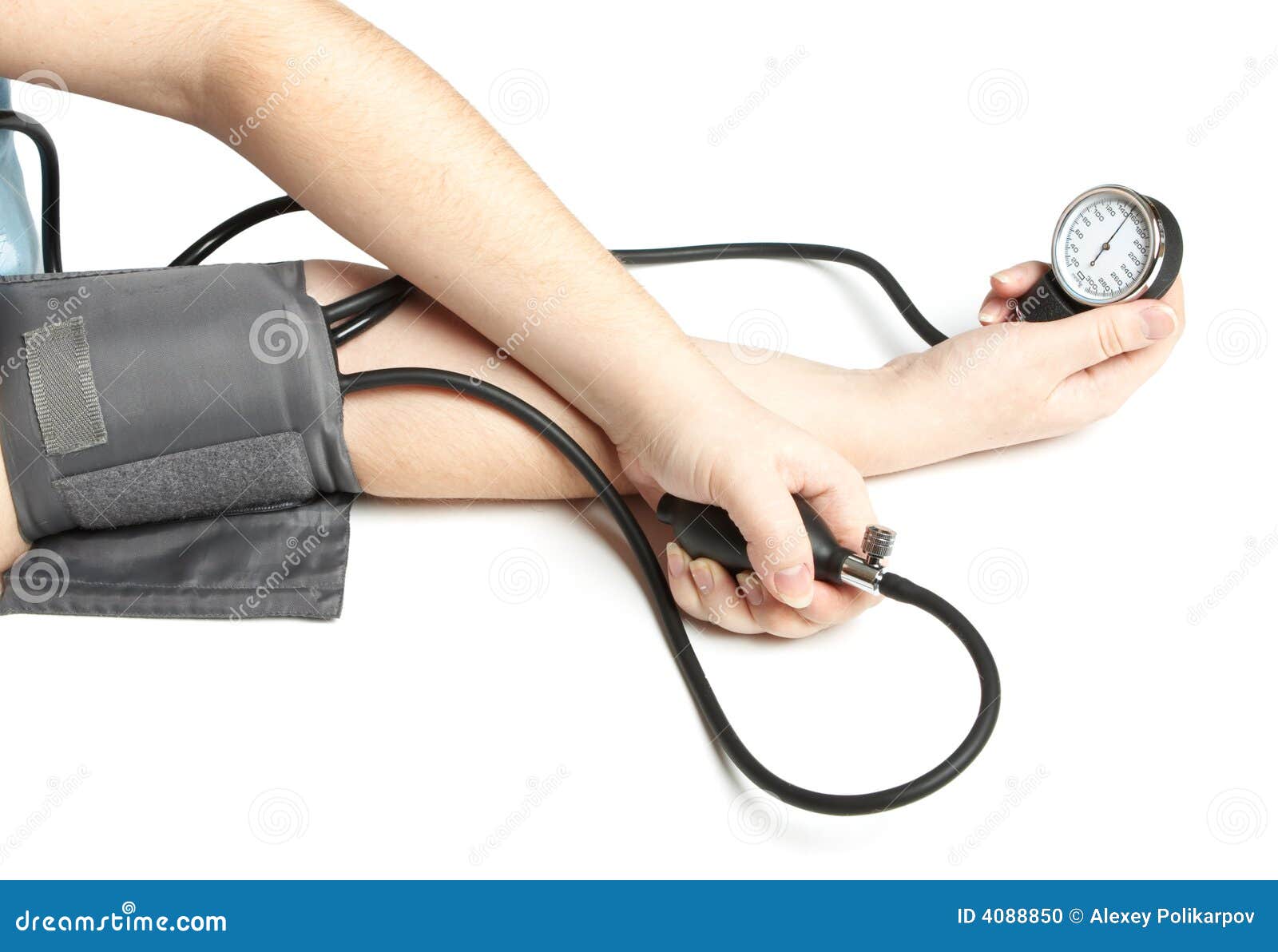 Measurement of Arterial Pressure Stock Photo - Image of prognosis, care ...