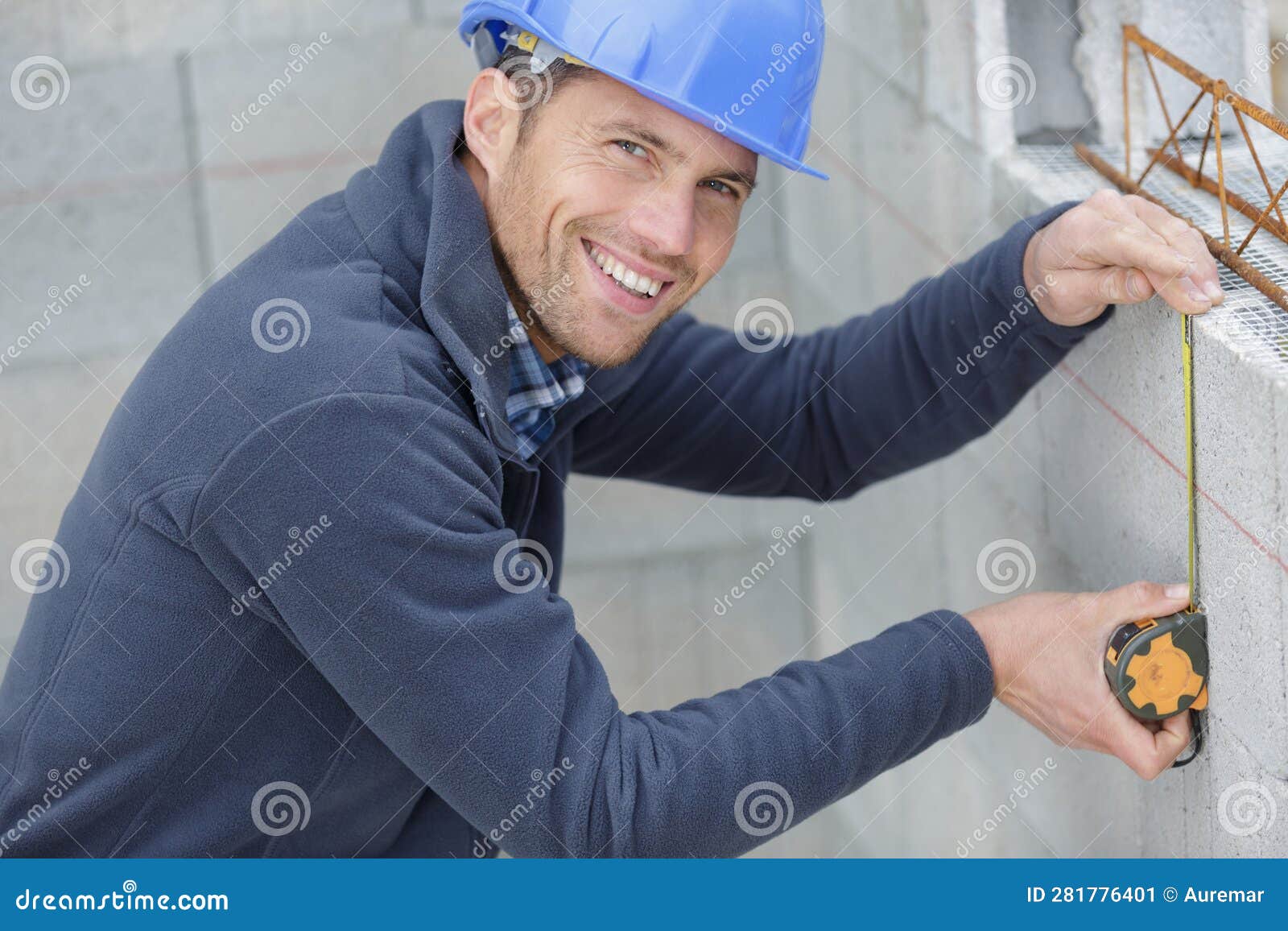 Measurement Block Cement Construction Stock Image - Image of contractor ...