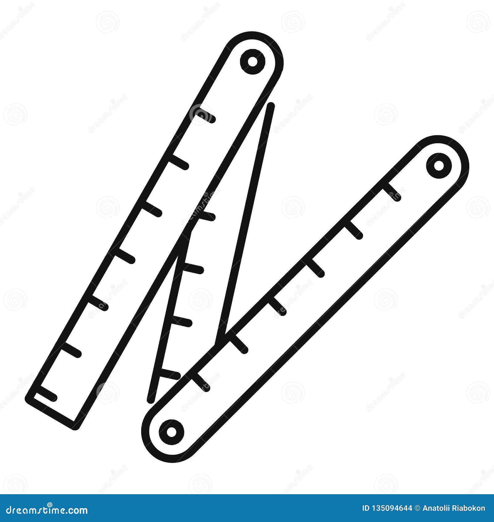 Measurement Construct Ruler Icon, Outline Style Stock Vector ...