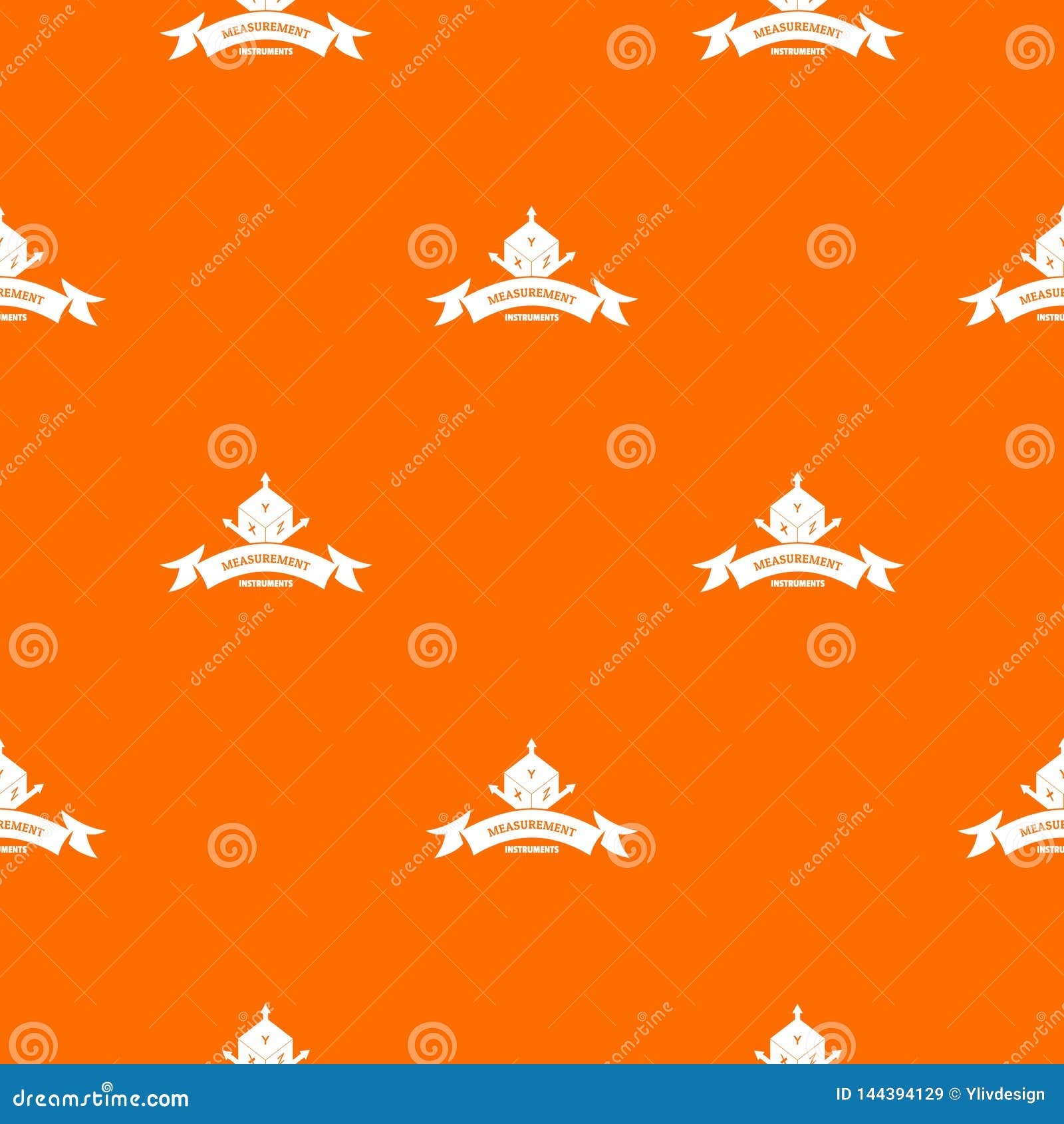 Measurement Cube Pattern Vector Orange Stock Vector Illustration Of