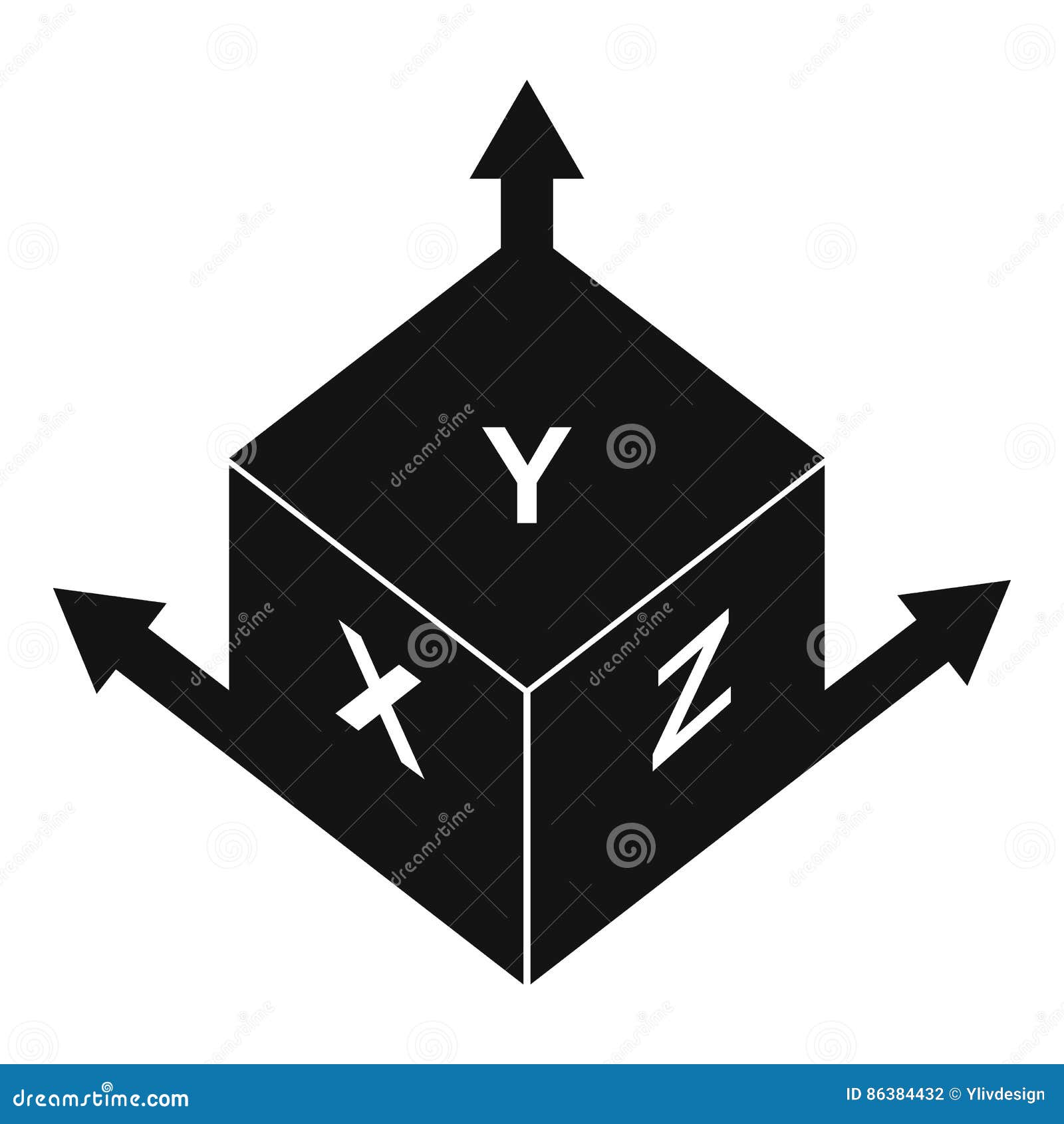 Measurement Cube Square Icon, Simple Style Stock Vector - Illustration ...