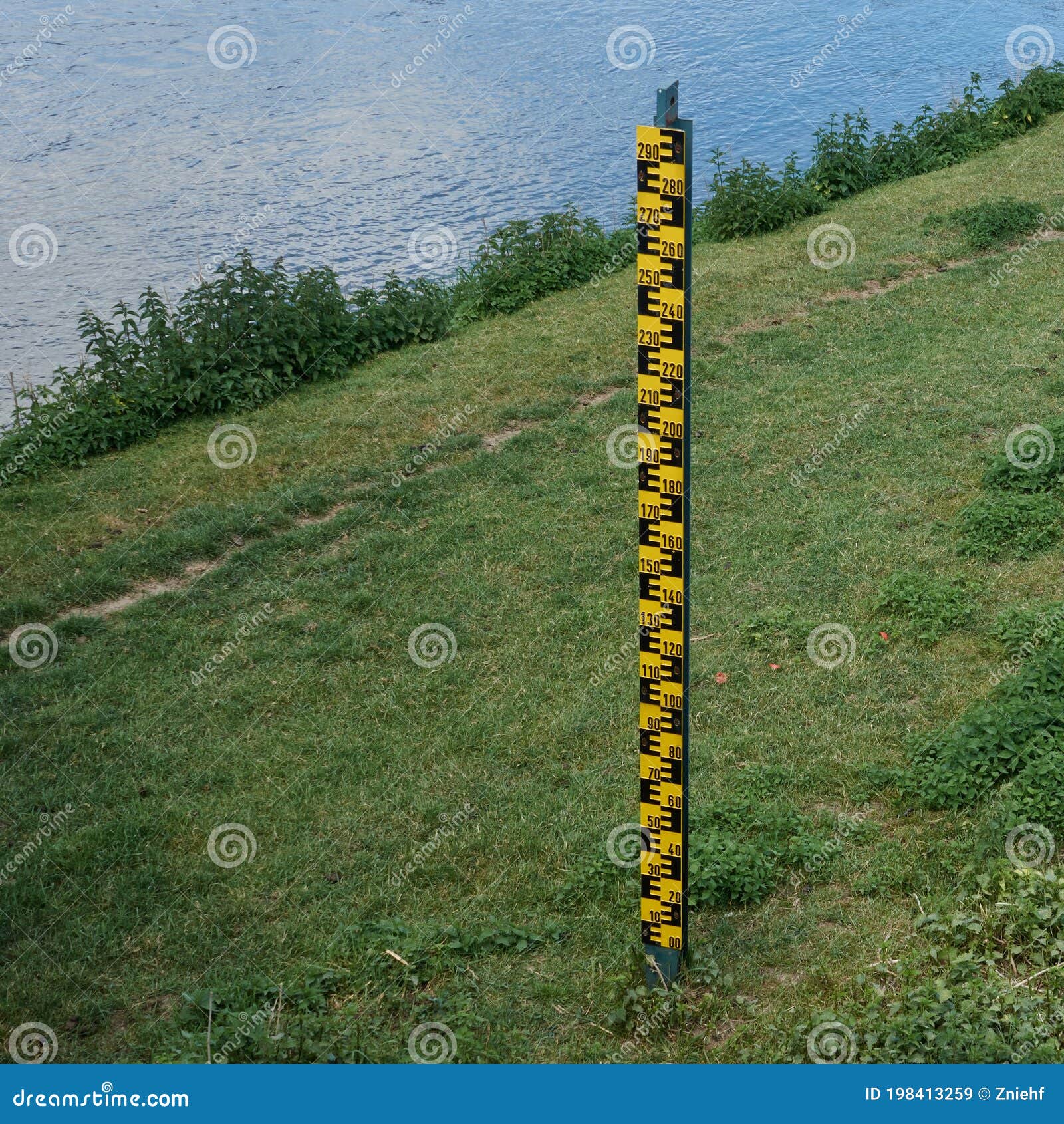 Measurement of the Depth of Groundwater by a River Stock Image - Image ...