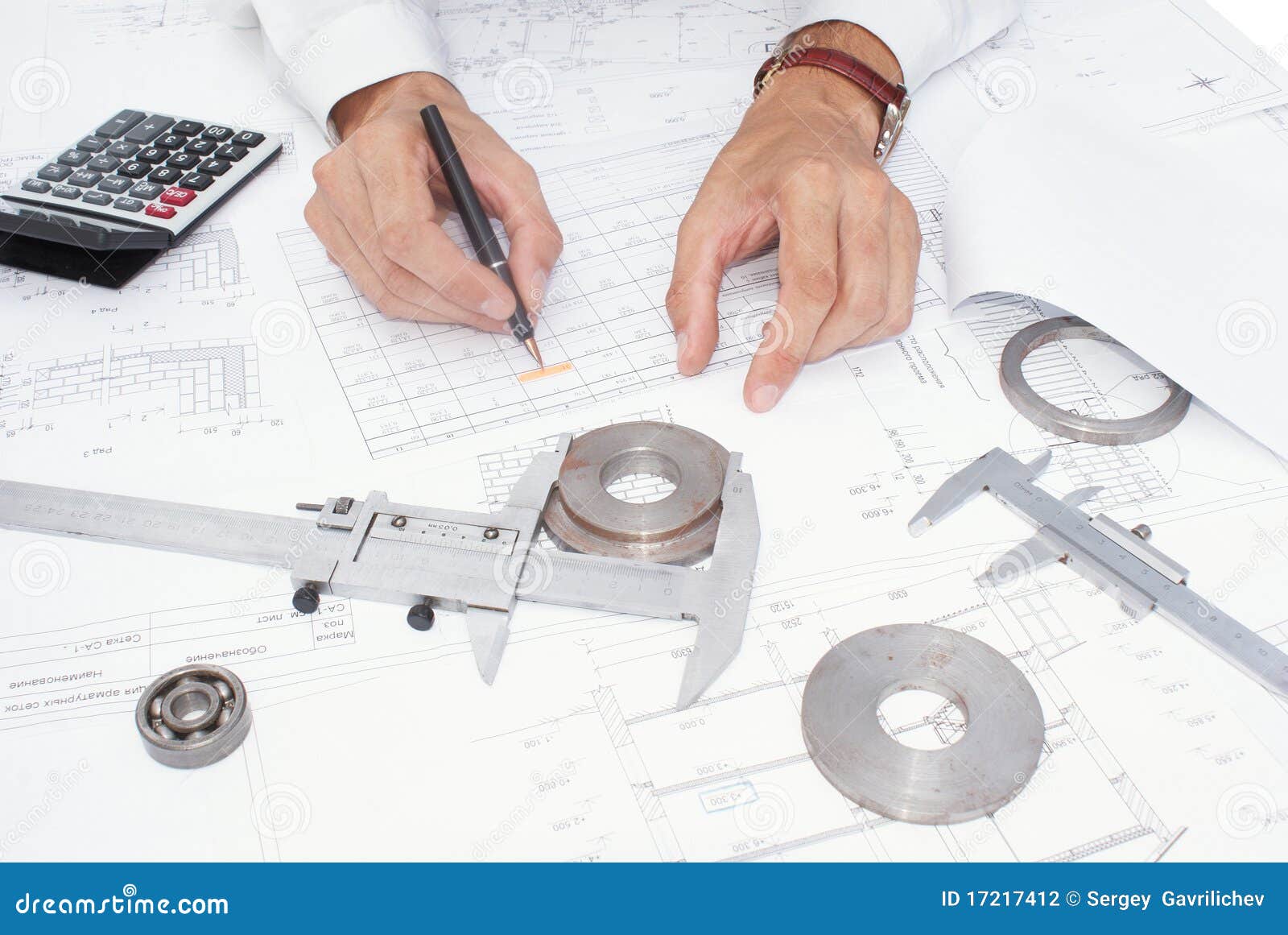 Measurement of details stock photo. Image of steel, industry - 17217412