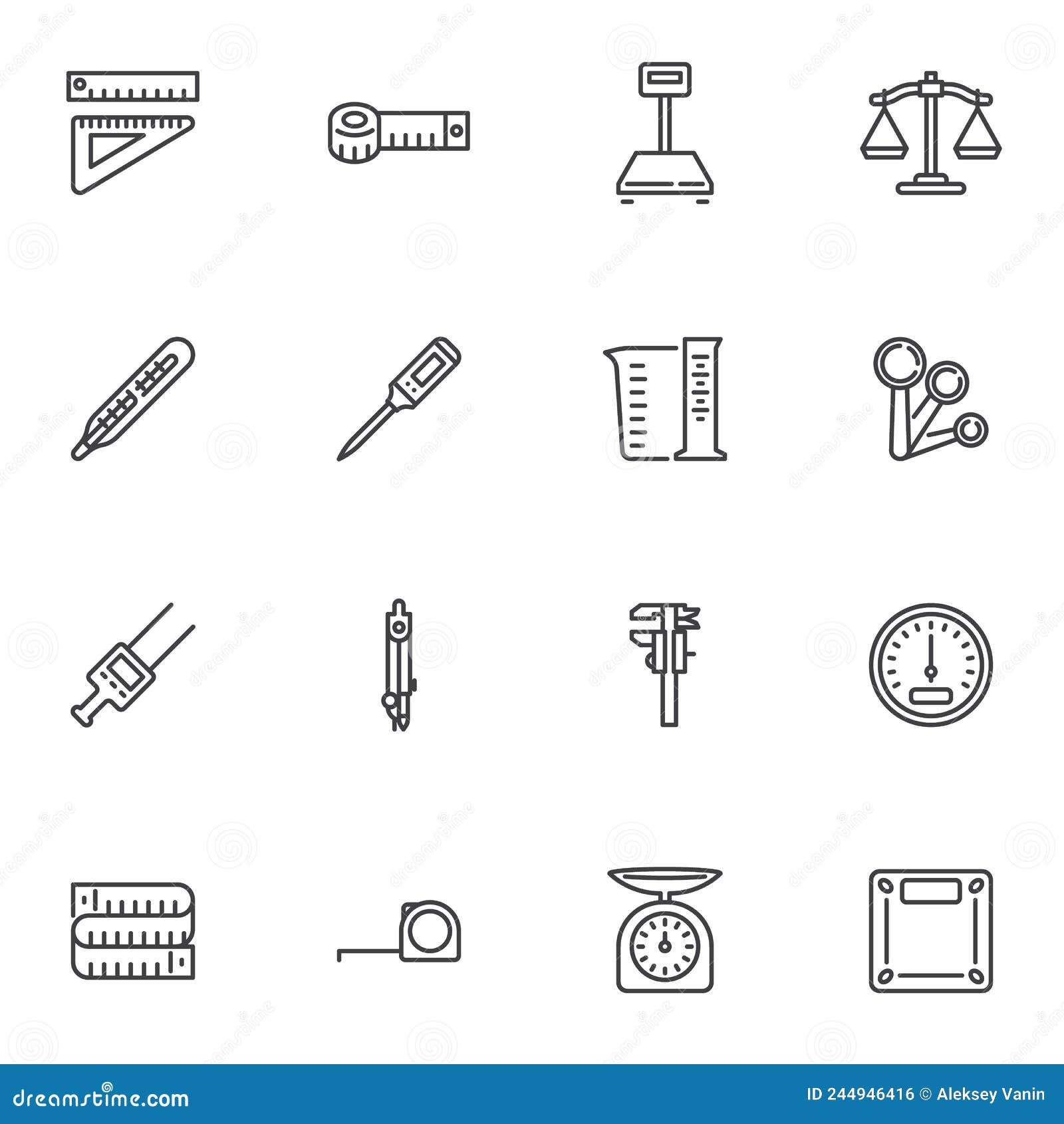 Dimension Line Icons Square Meter Area Size And Floor Plan Set