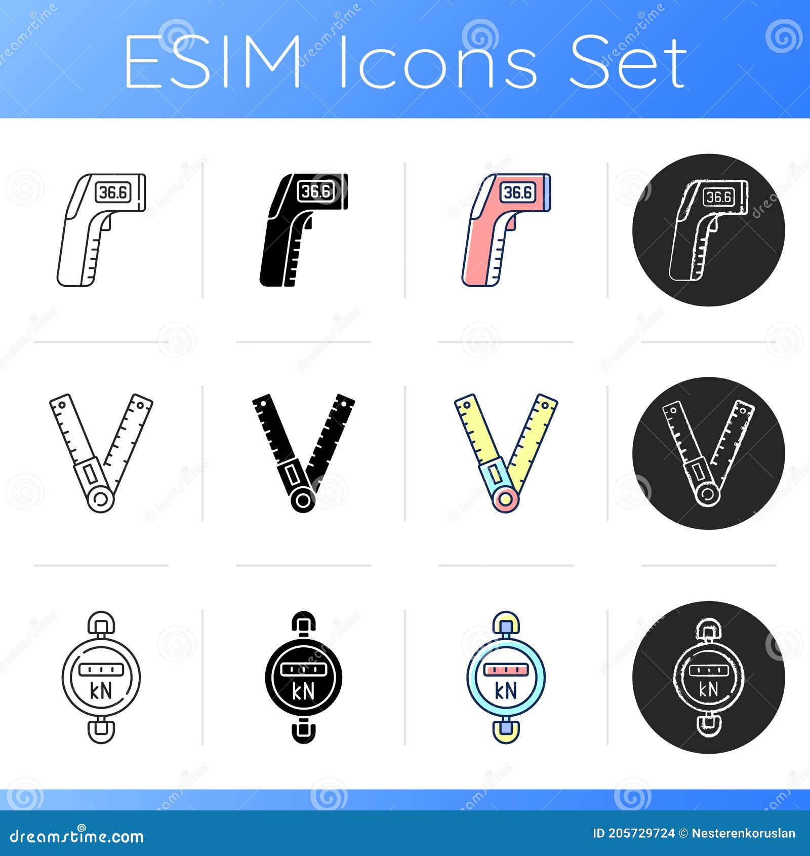 Dynamometer Linear Icon Vector Illustration | CartoonDealer.com #205134716