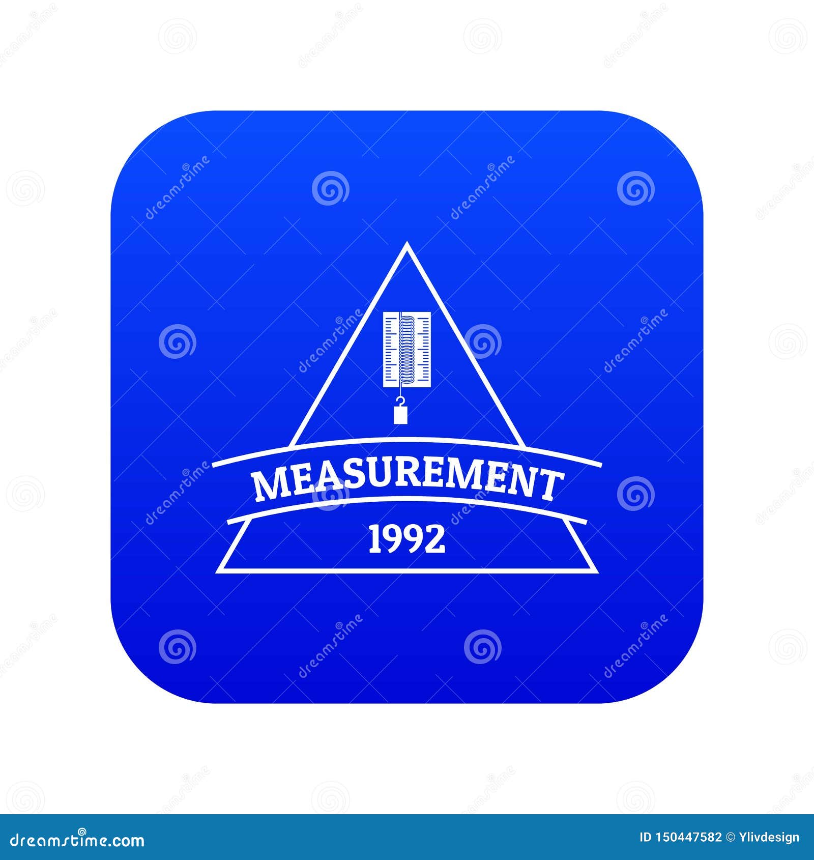 Measurement Icon Blue Vector Stock Vector - Illustration of equipment ...