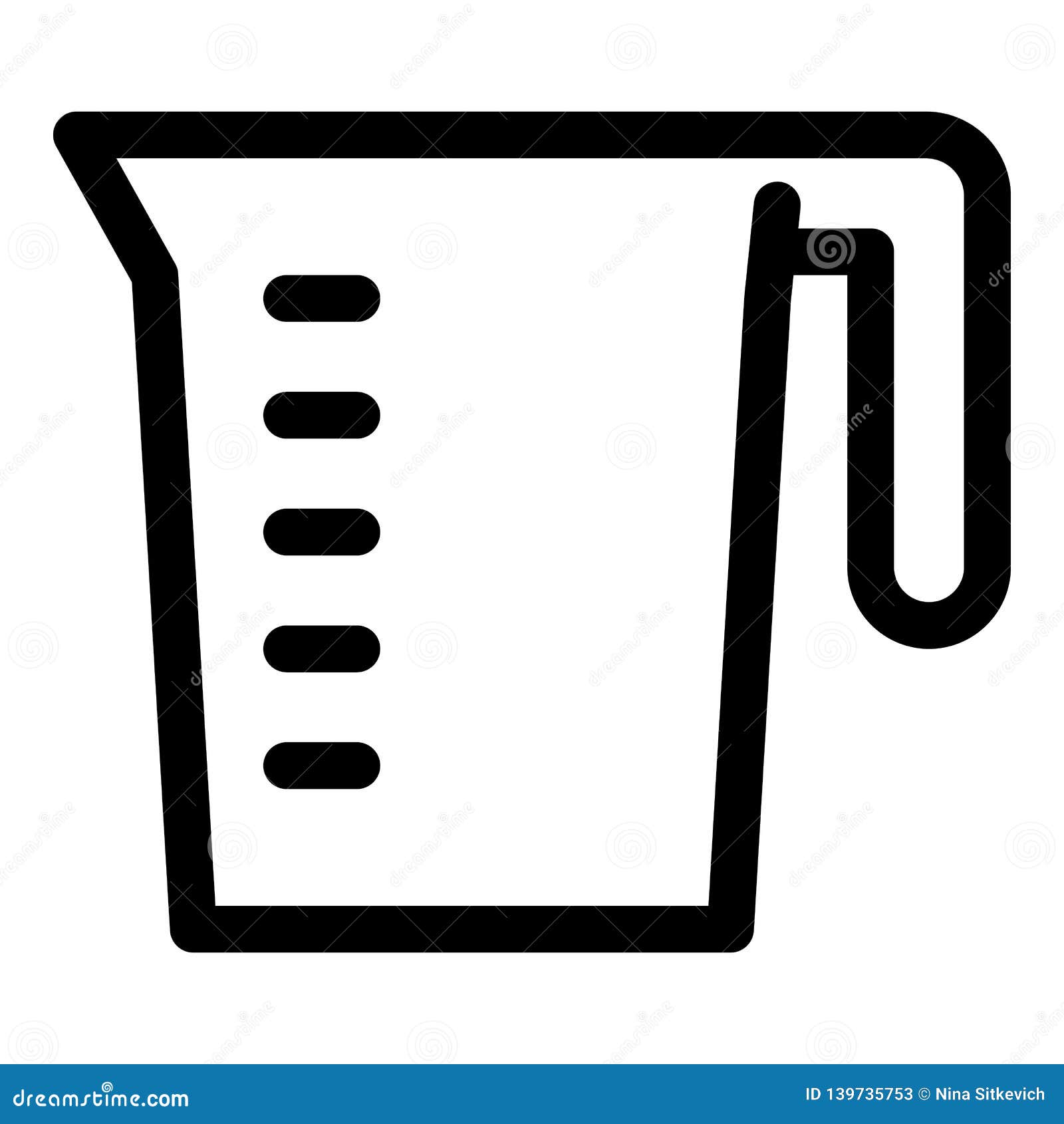 Measurement Jug Icon, Outline Style Stock Vector - Illustration of ...