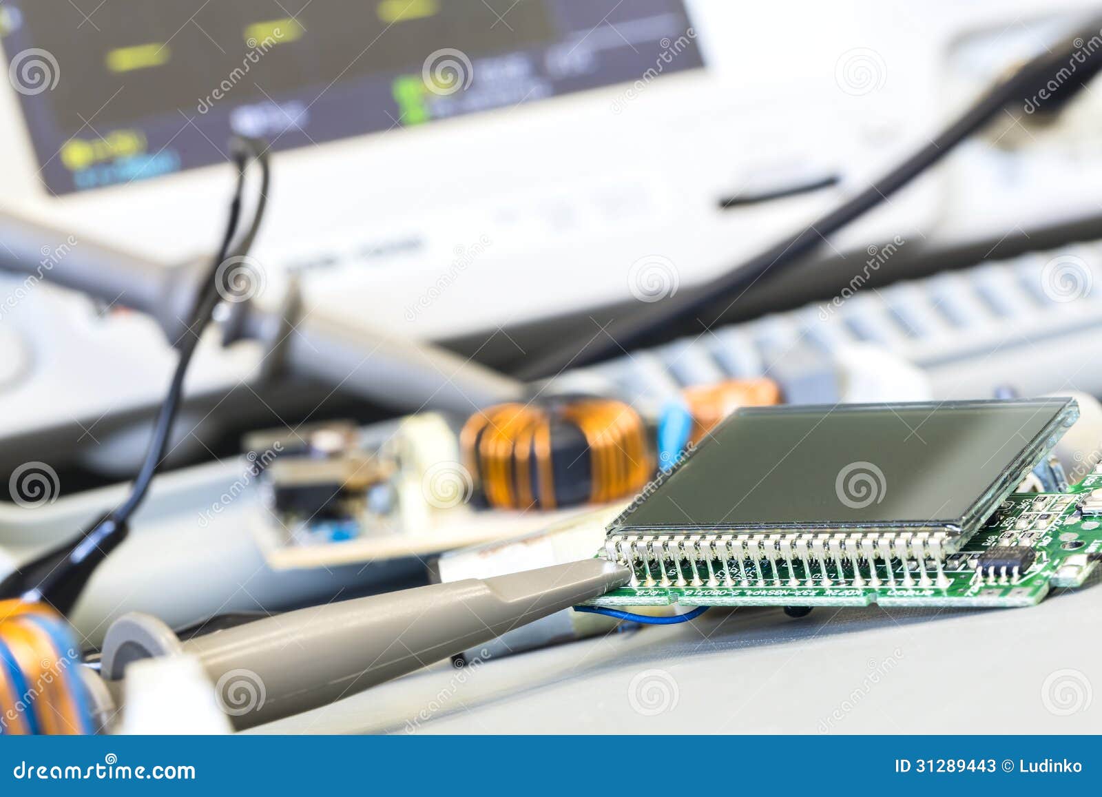 Measurement of lcd display stock image. Image of digital - 31289443