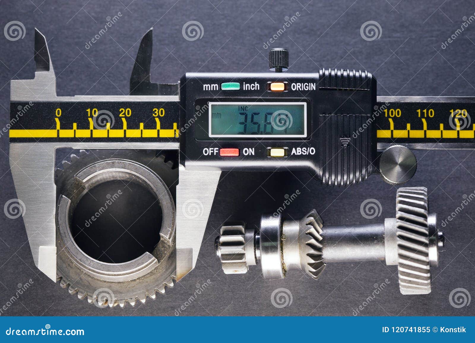 Measurement Parameters of Gears, Details by Digital Micrometer Stock ...