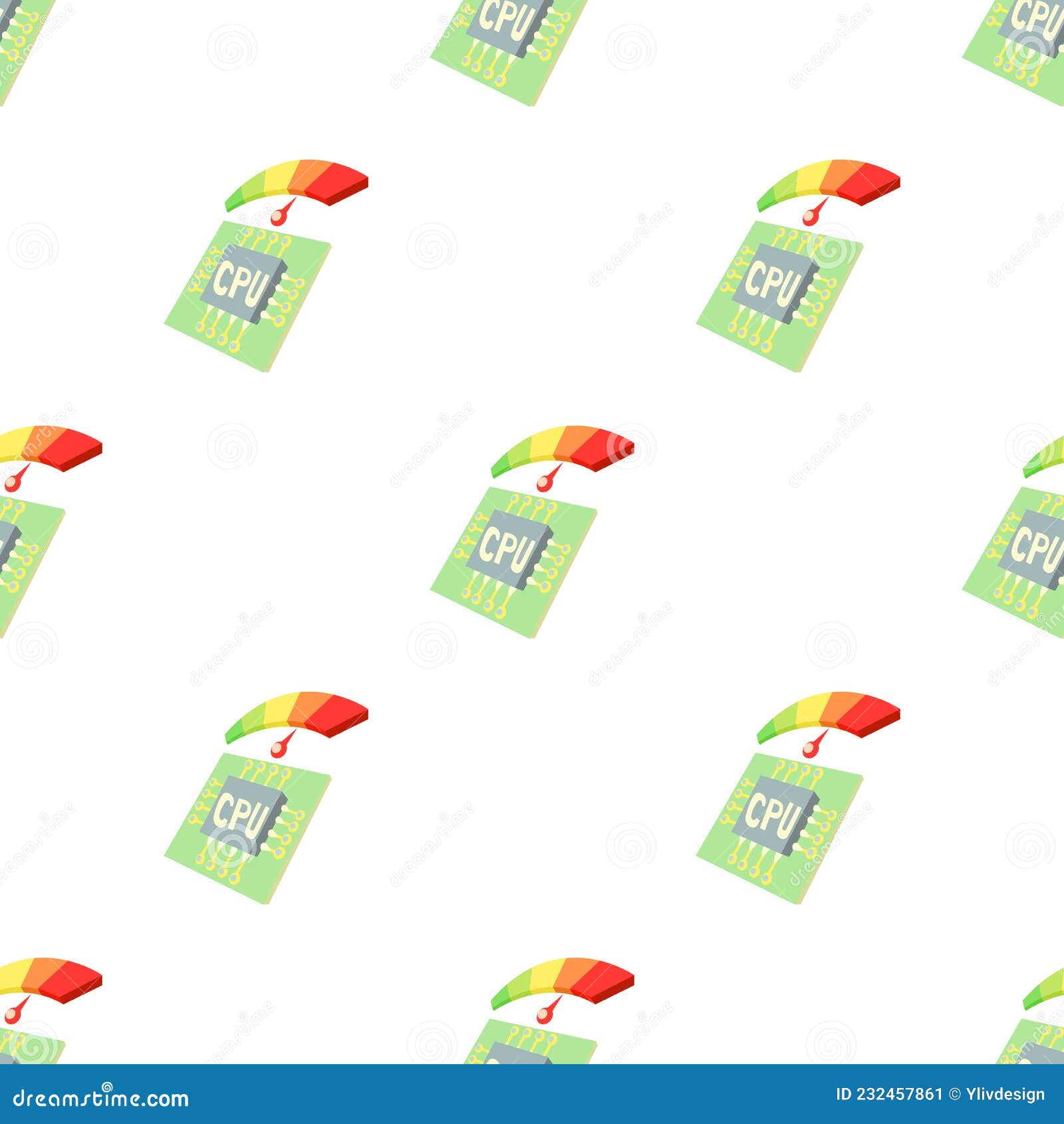 Measurement of Processor Temperature Pattern Seamless Vector Stock ...