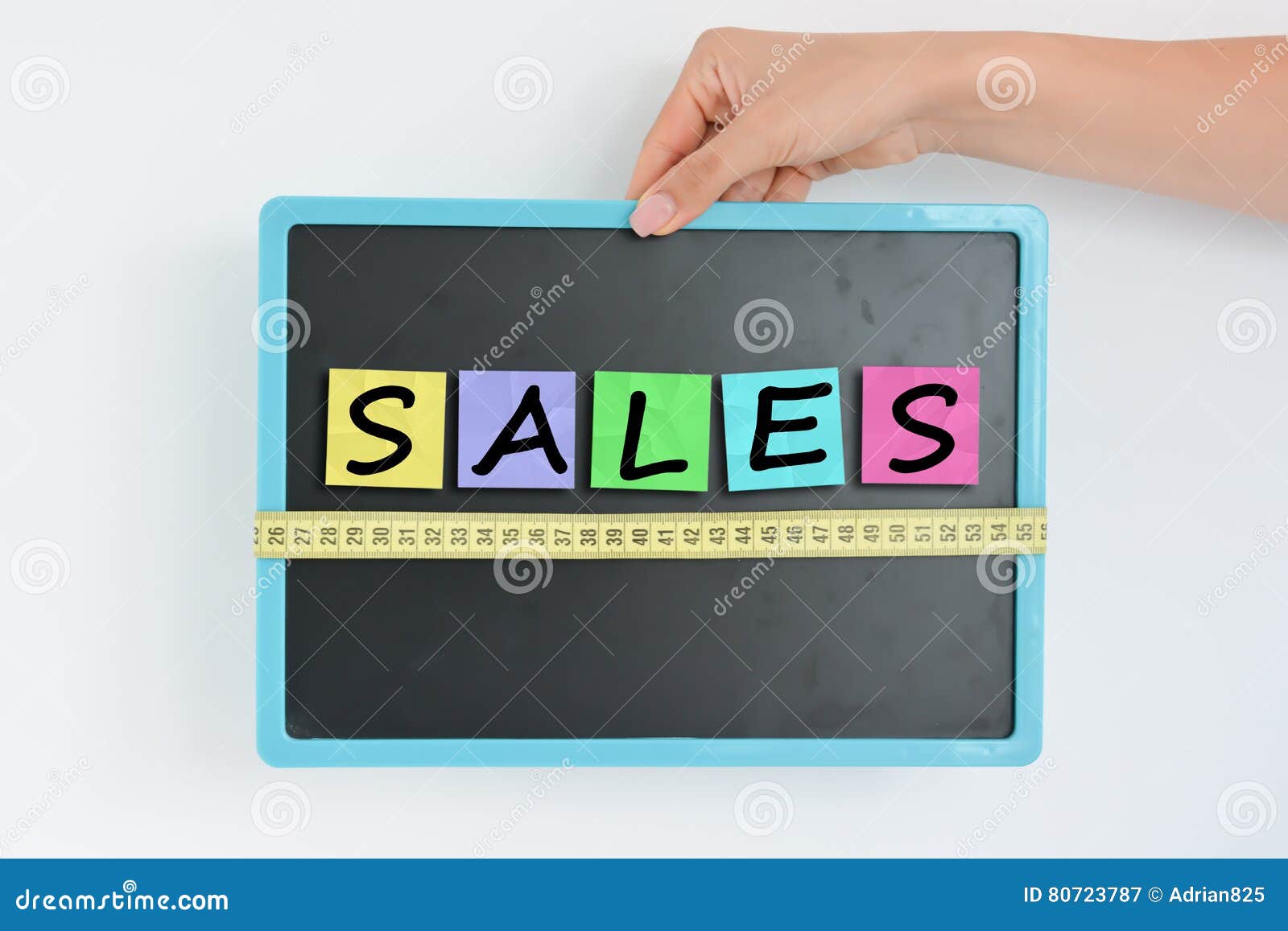 Measurement of Sales Concept on Blackboard Stock Image - Image of ...