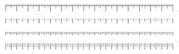 Measurement Scale, Template for a Ruler. Measuring Tool Blank ...