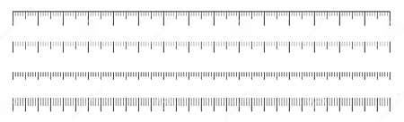 Measurement Scale, Template for a Ruler. Measuring Tool Blank ...