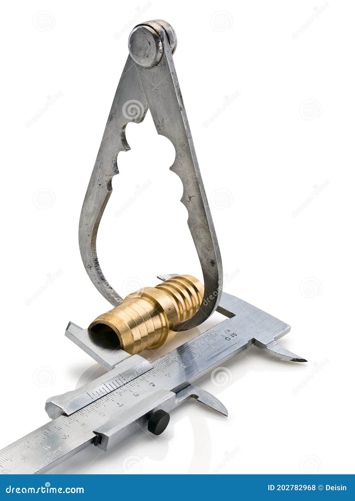 Measurement of the Sizes of the Brass Plug by Two Calipers Stock Photo ... Measurement of the Sizes of the Brass Plug by Two Calipers Stock Photo ...