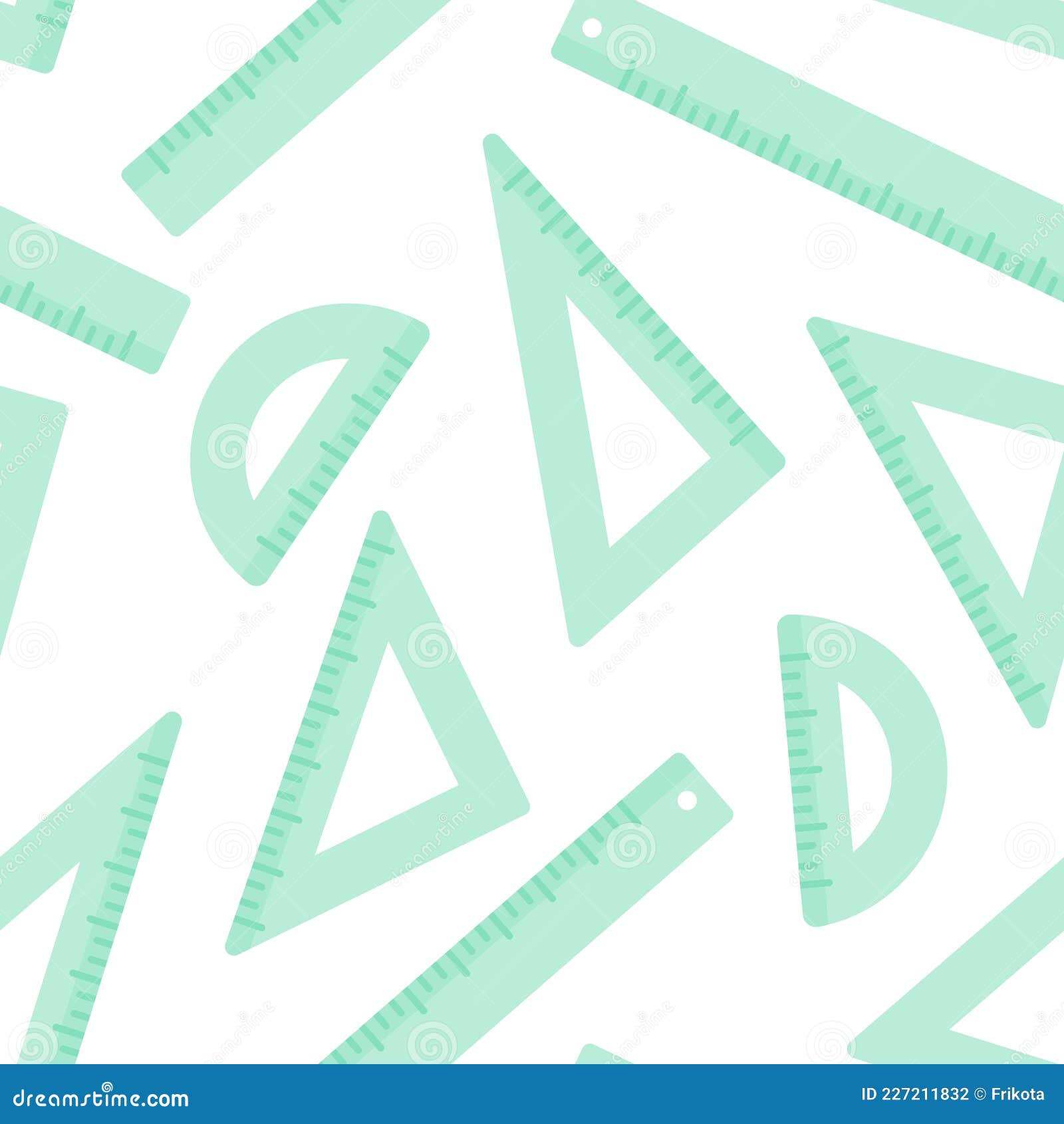 Measurement Tool Seamless Pattern: Ruler, Set Squares and Protractor ...