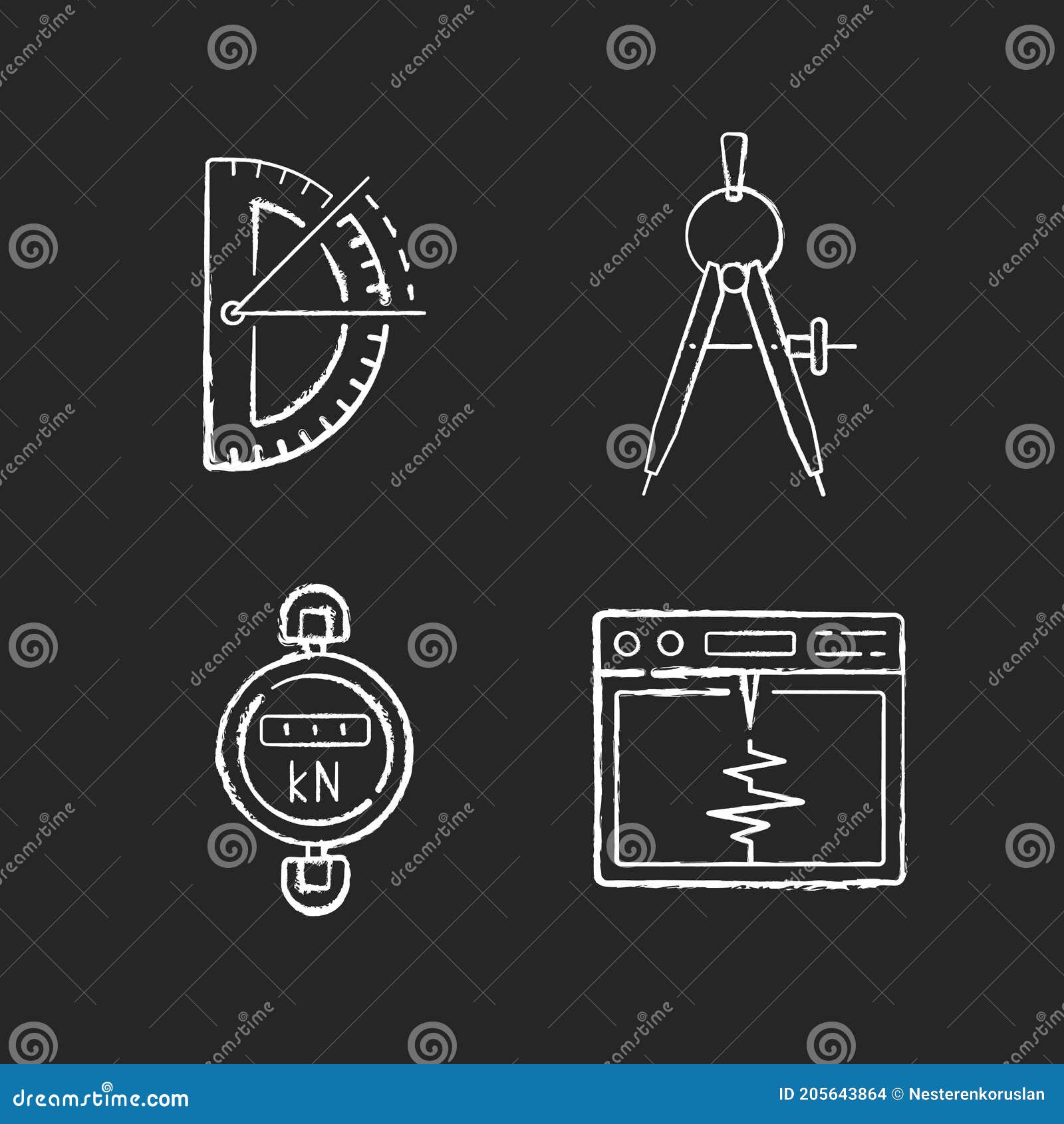 Dynamometer Linear Icon Vector Illustration | CartoonDealer.com #205134716
