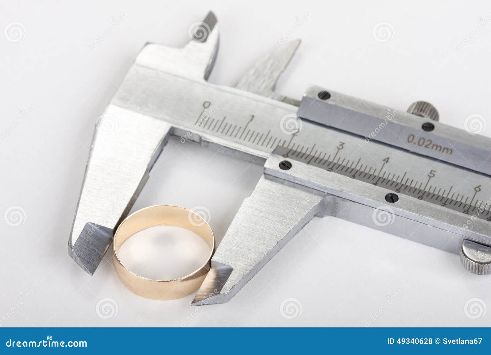 Measurement of Wedding Rings Stock Photo - Image of jeweler ...