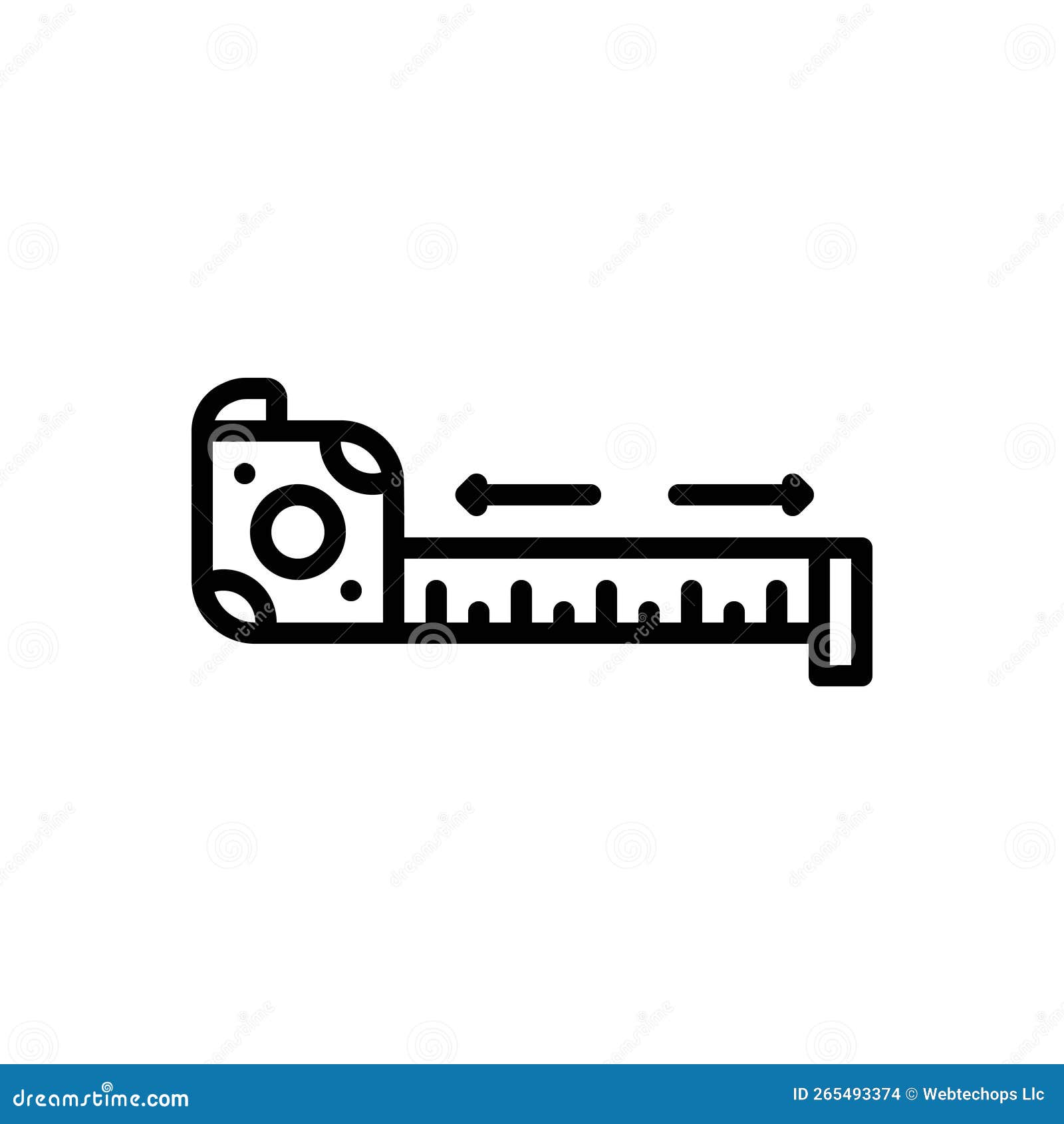 Black Line Icon for Measures, Scale and Size Stock Vector ...