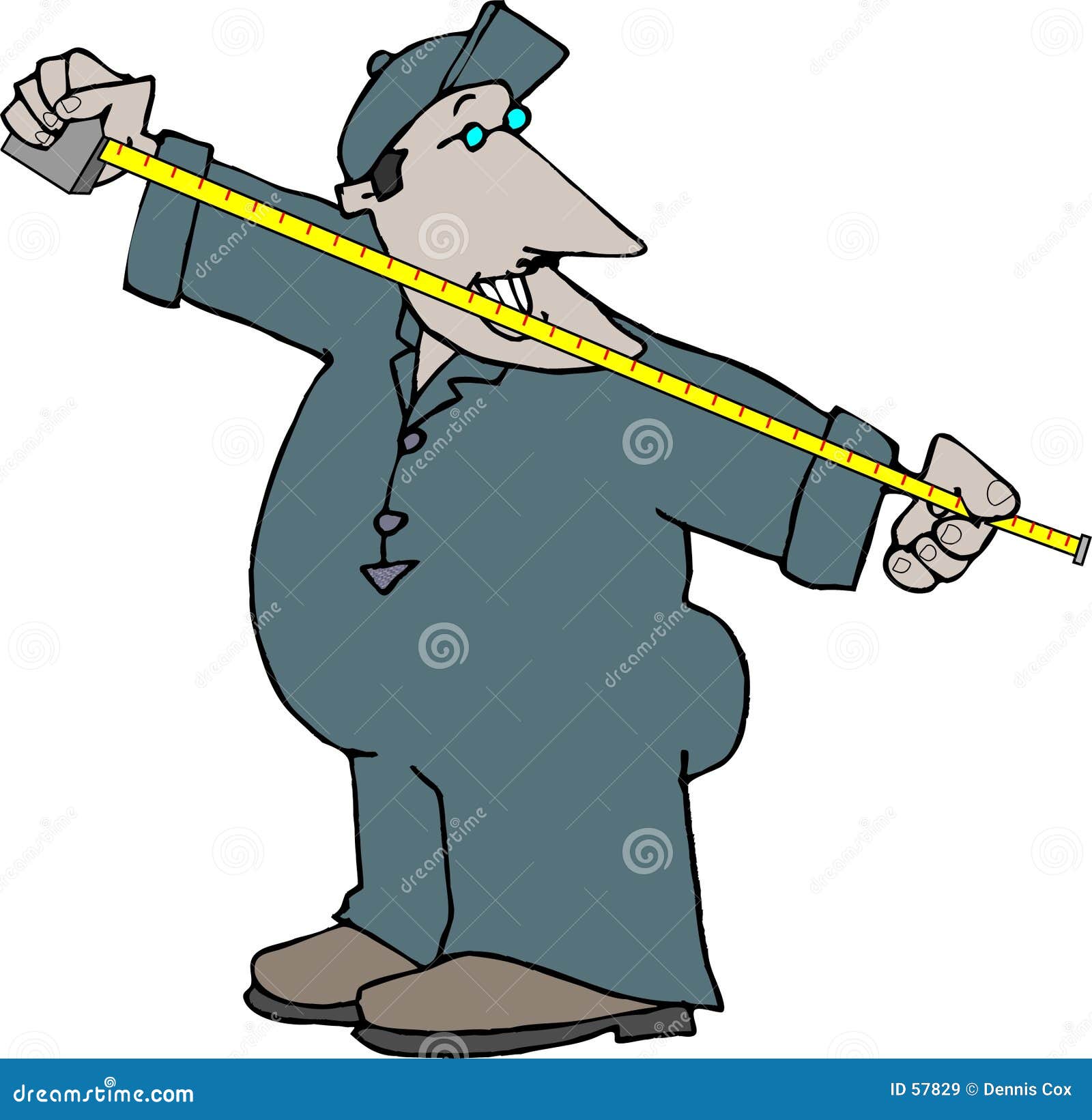 Measuring stock illustration. Illustration of workman, cartoon - 57829