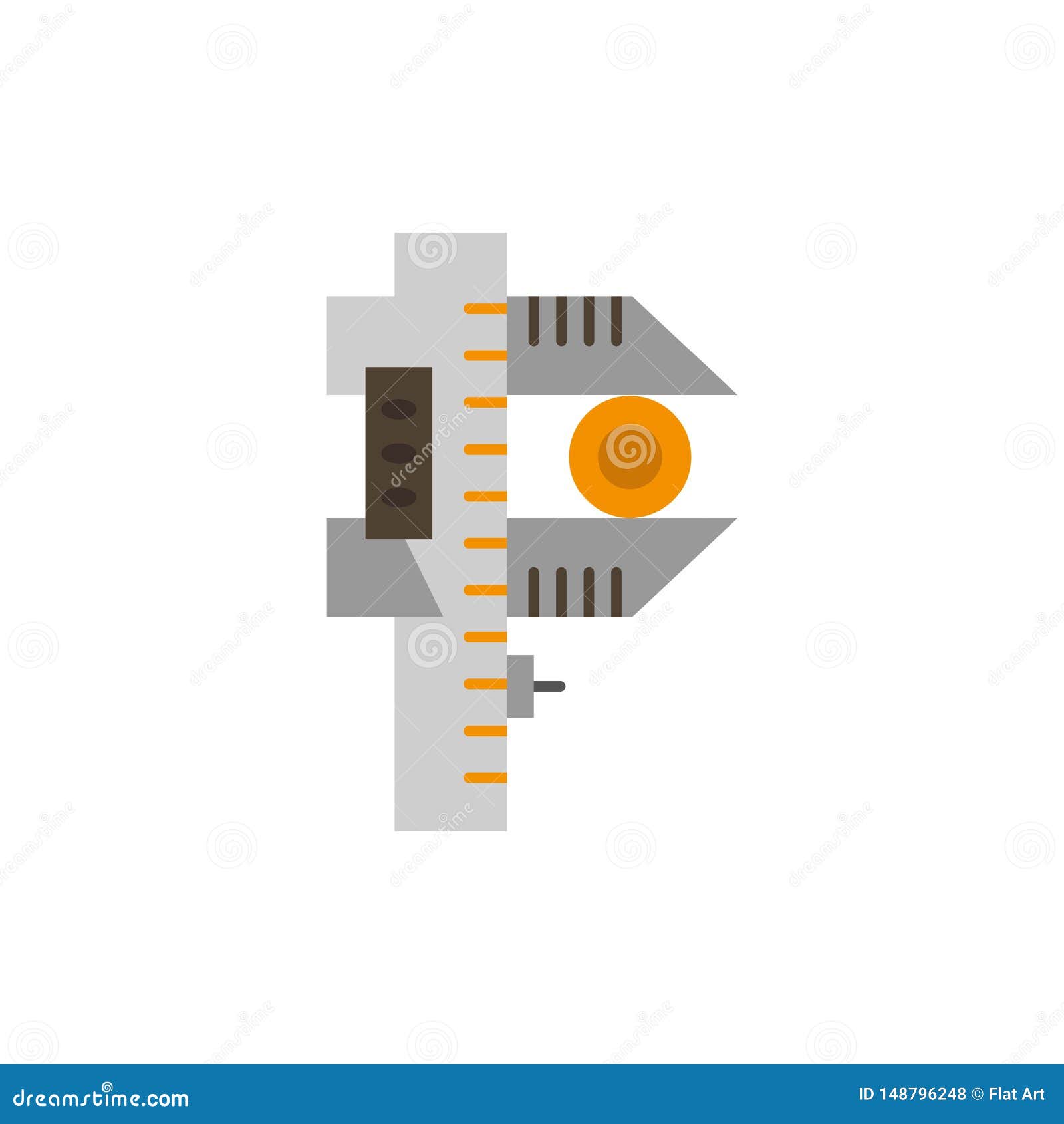 Measuring, Accuracy, Measure, Small, Tiny Flat Color Icon. Vector Icon ...