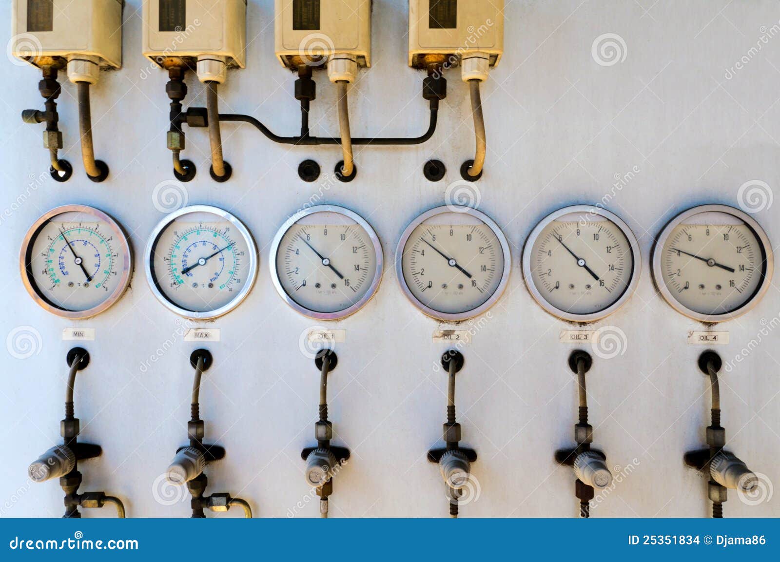 Measuring the Air-conditioners Stock Photo - Image of dial, gauge: 25351834