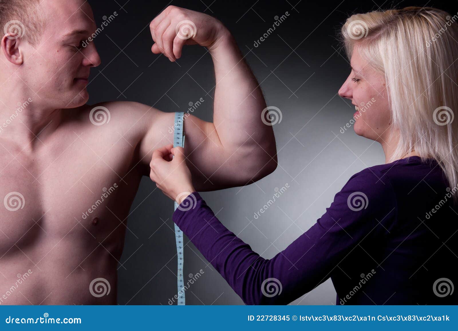 Measuring bicep stock image. Image of mudcle, healthy - 22728345