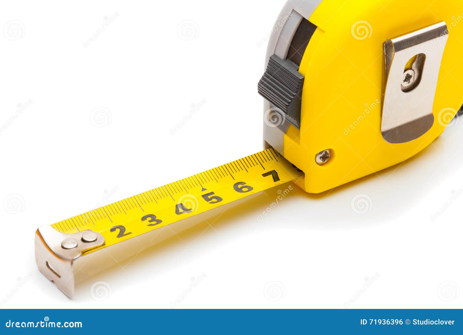 Measuring and Calculating Instruments - Yellow Ruler on White Stock ...