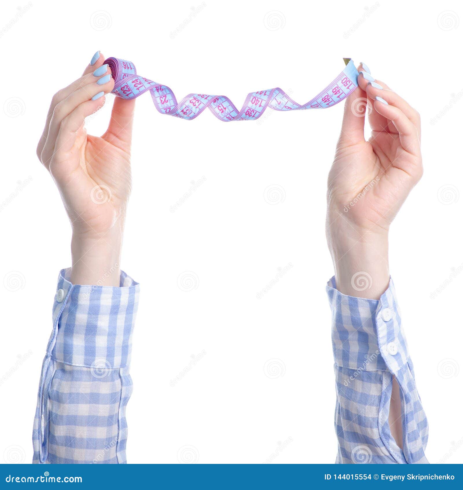 Measuring Centimeter in Hand Stock Photo - Image of beautiful, finger ...