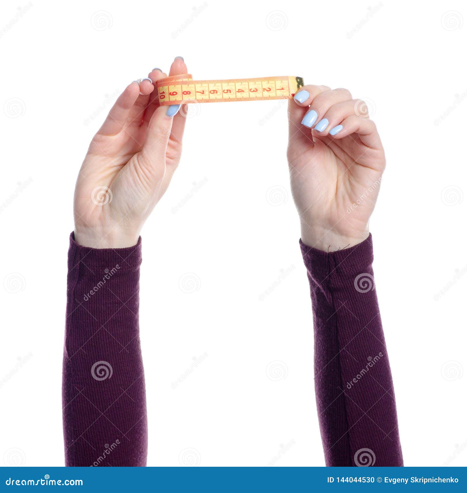Measuring Centimeter in Hand Stock Photo - Image of closeup, caught ...