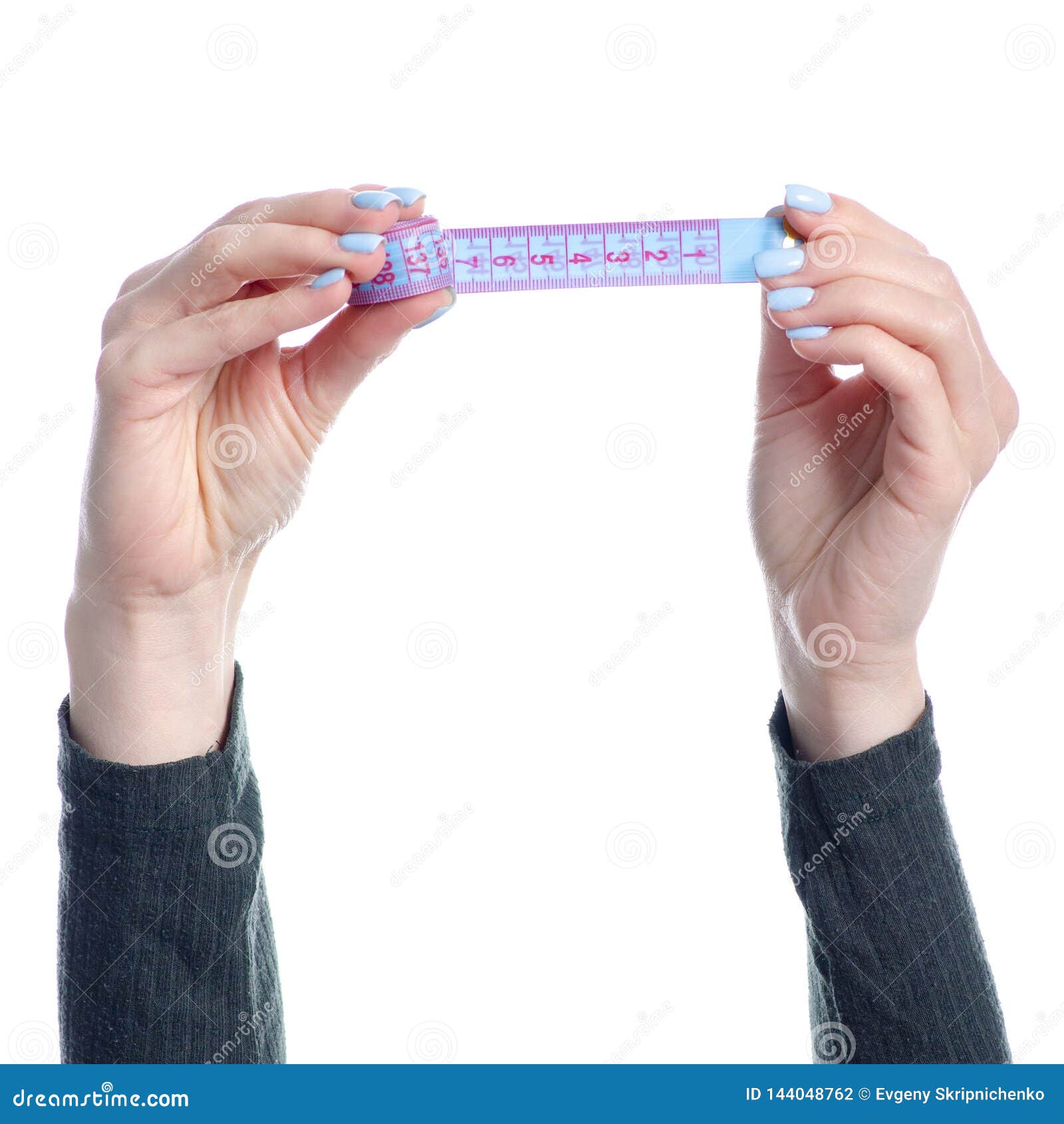 Measuring Centimeter in Hand Stock Photo - Image of meter, beautiful ...