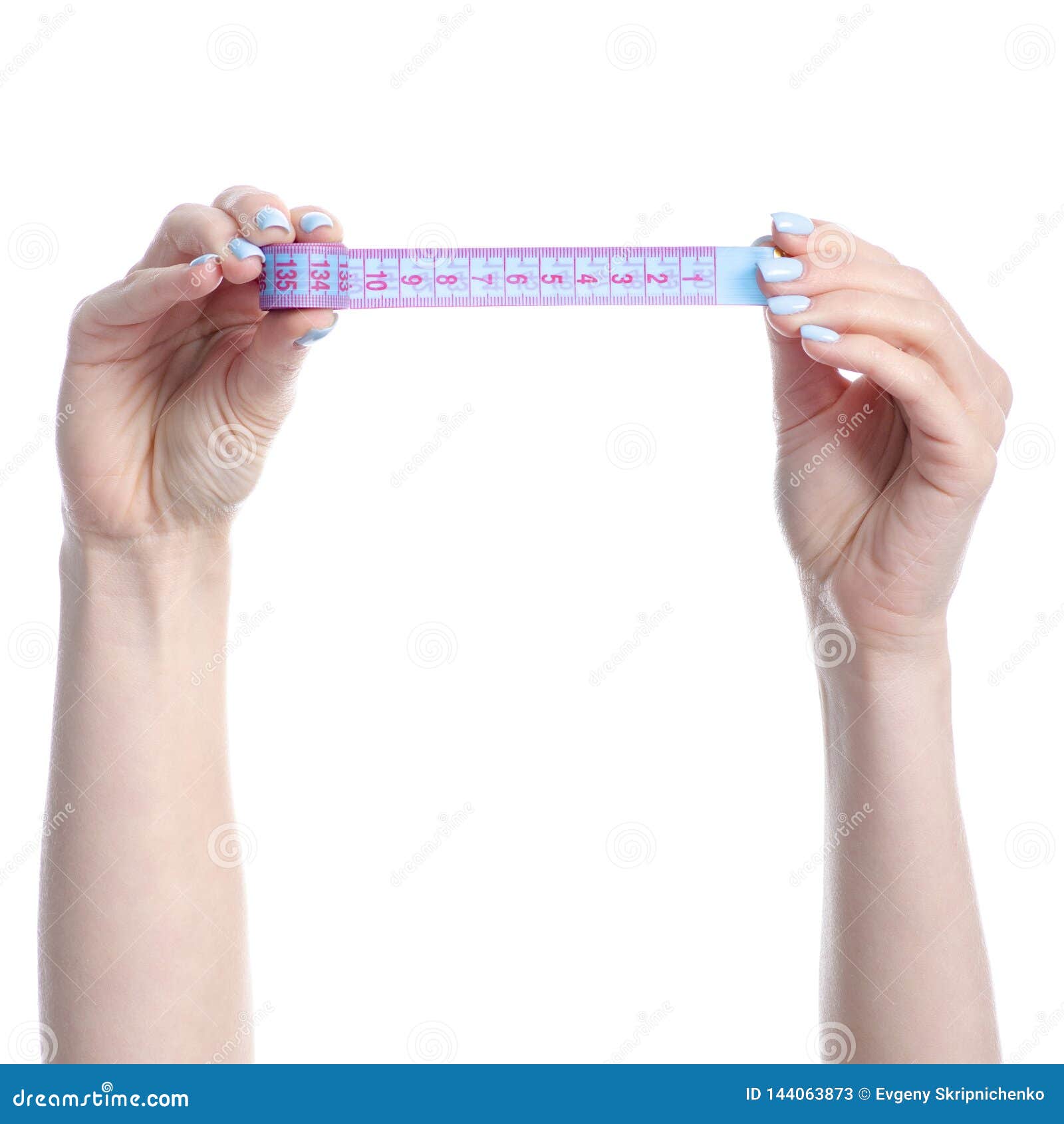 Measuring Centimeter in Hand Stock Image - Image of girl, health: 144063873