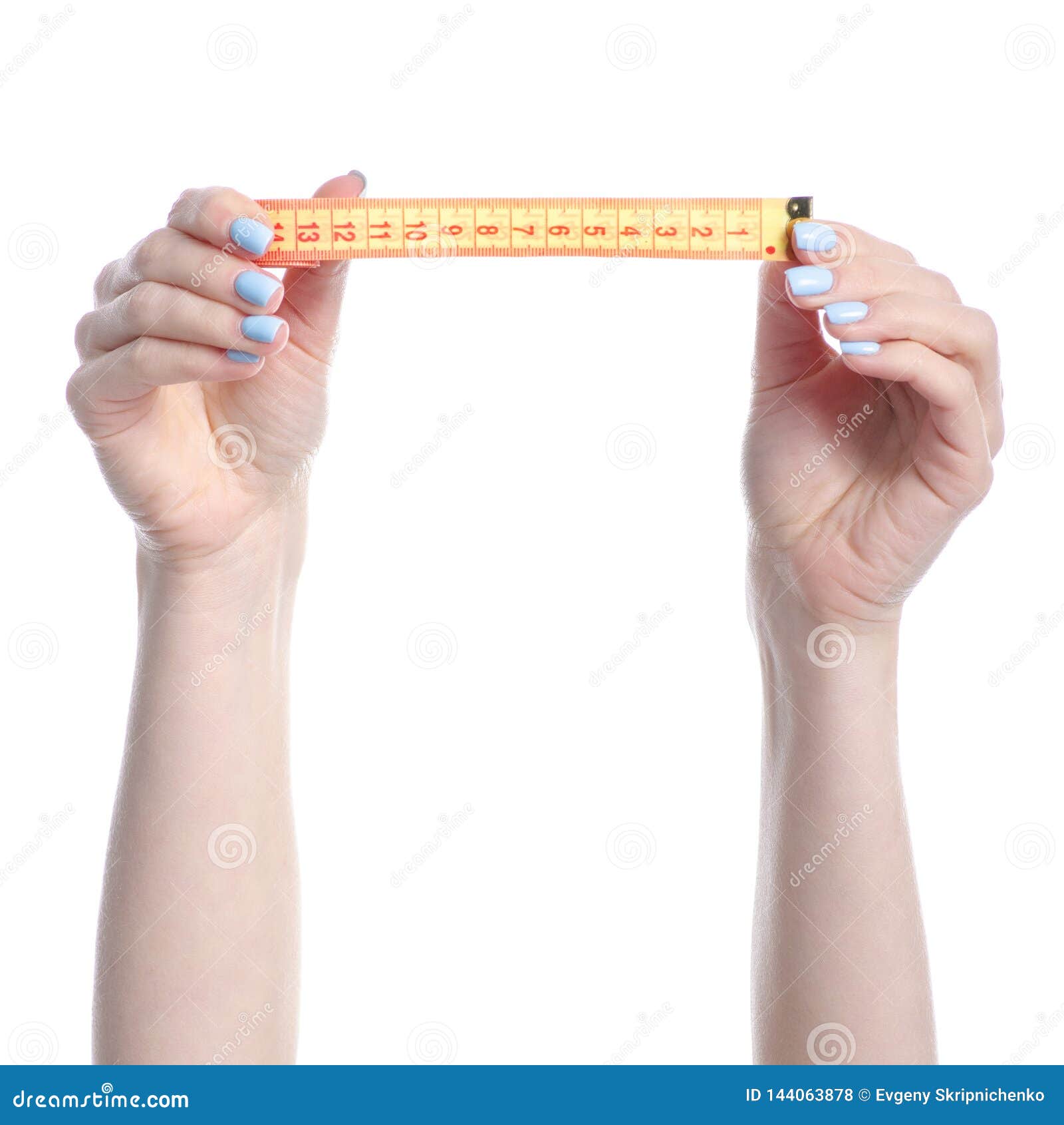 Measuring Centimeter in Hand Stock Photo - Image of caught, black ...