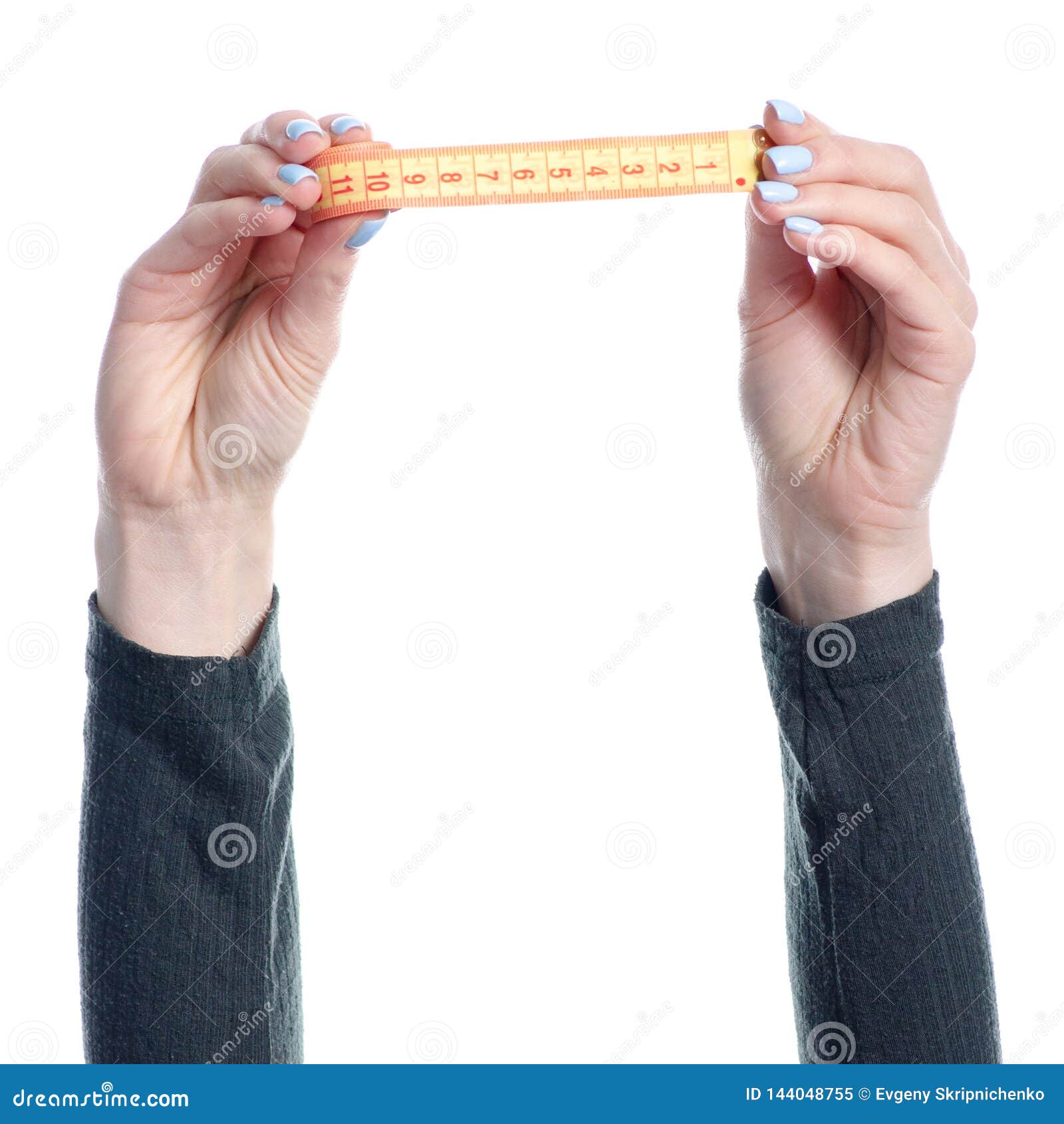 Measuring Centimeter in Hand Stock Image - Image of gesture, loss ...