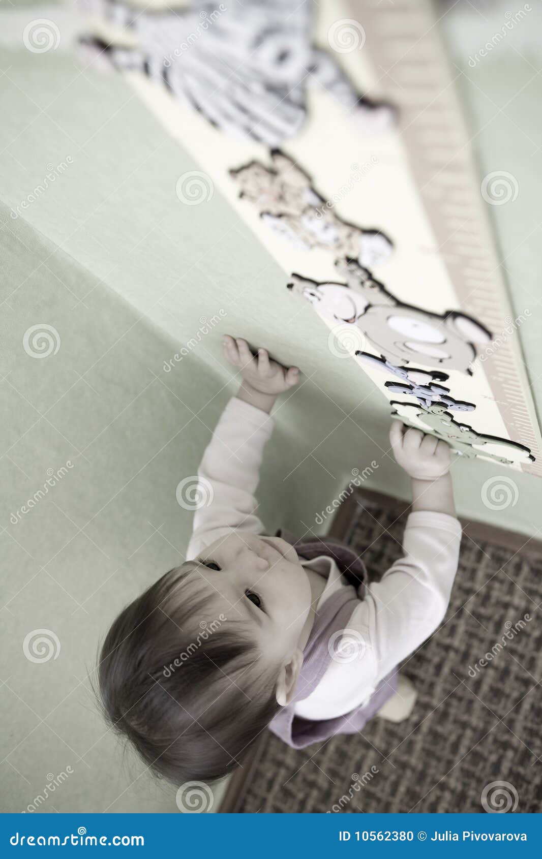 Measuring child growth stock photo. Image of bedtime - 10562380