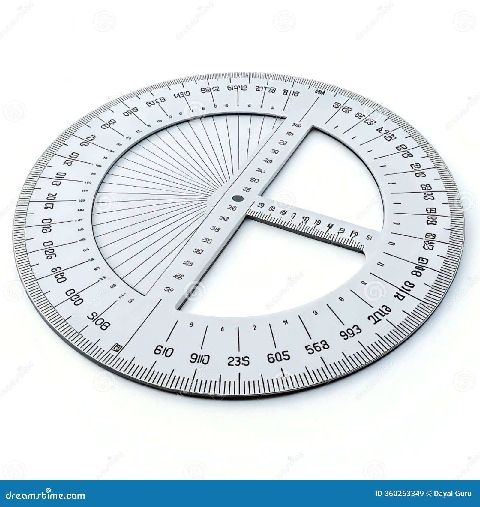 Measuring Circle Sector 3D Icon Isolated on White Background Stock ...
