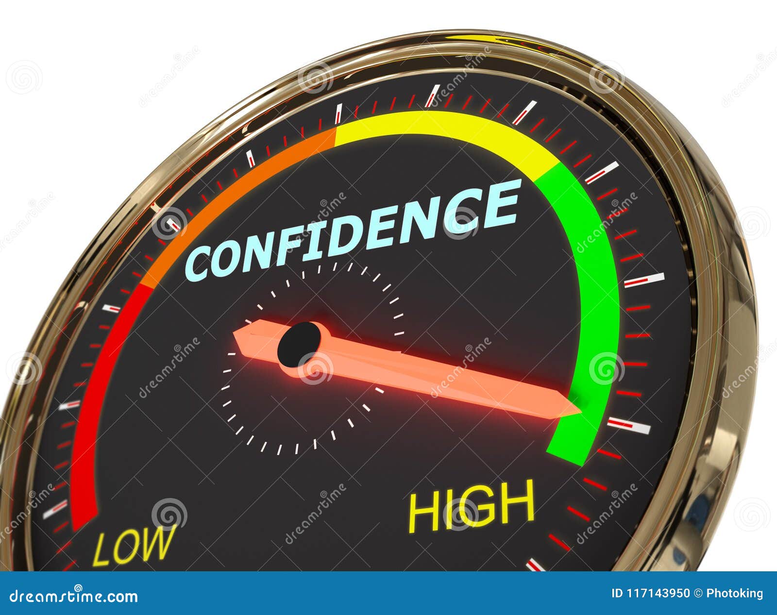 Measuring confidence level stock illustration. Illustration of ...