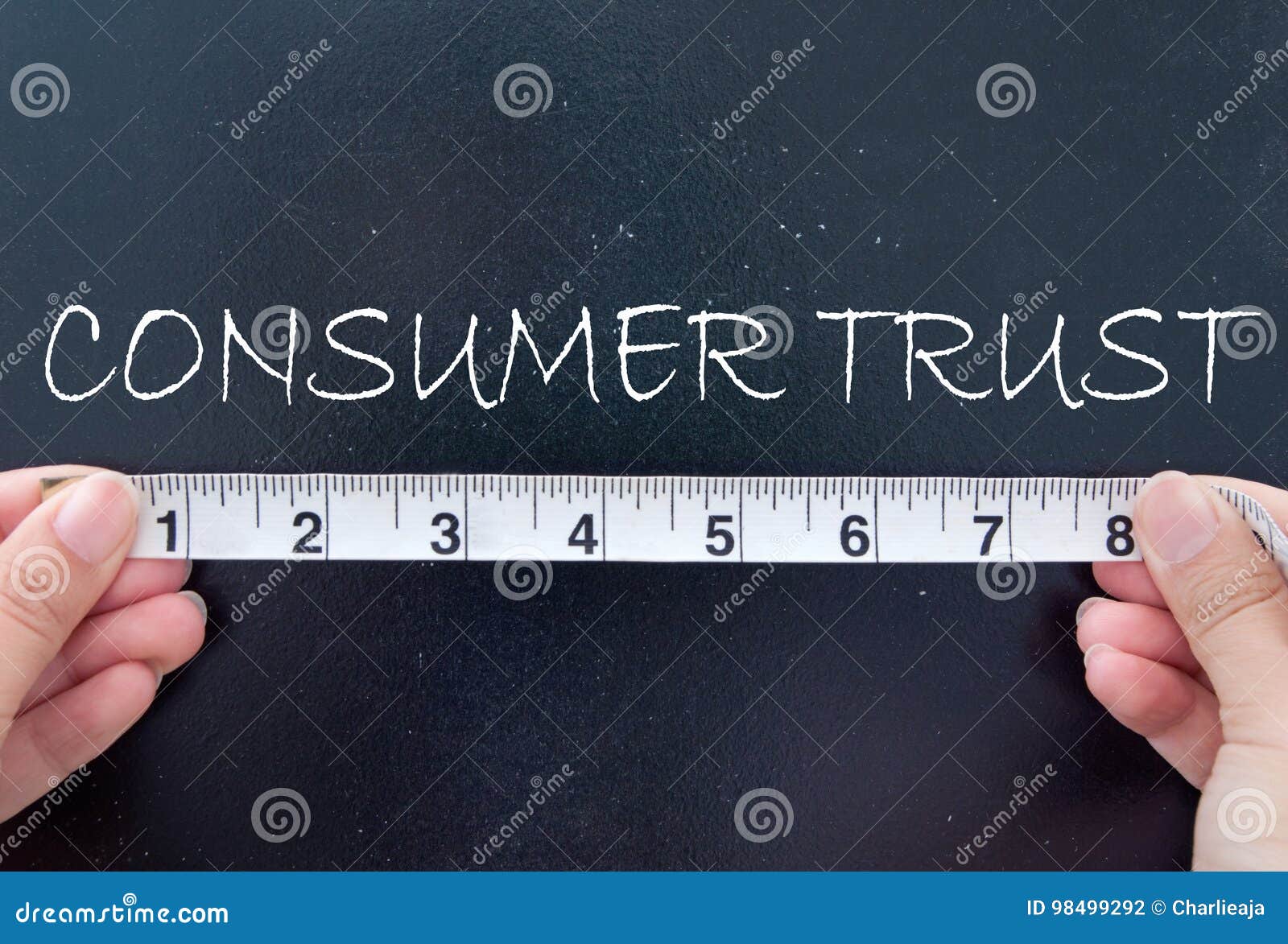 Measuring consumer trust stock photo. Image of trust - 98499292