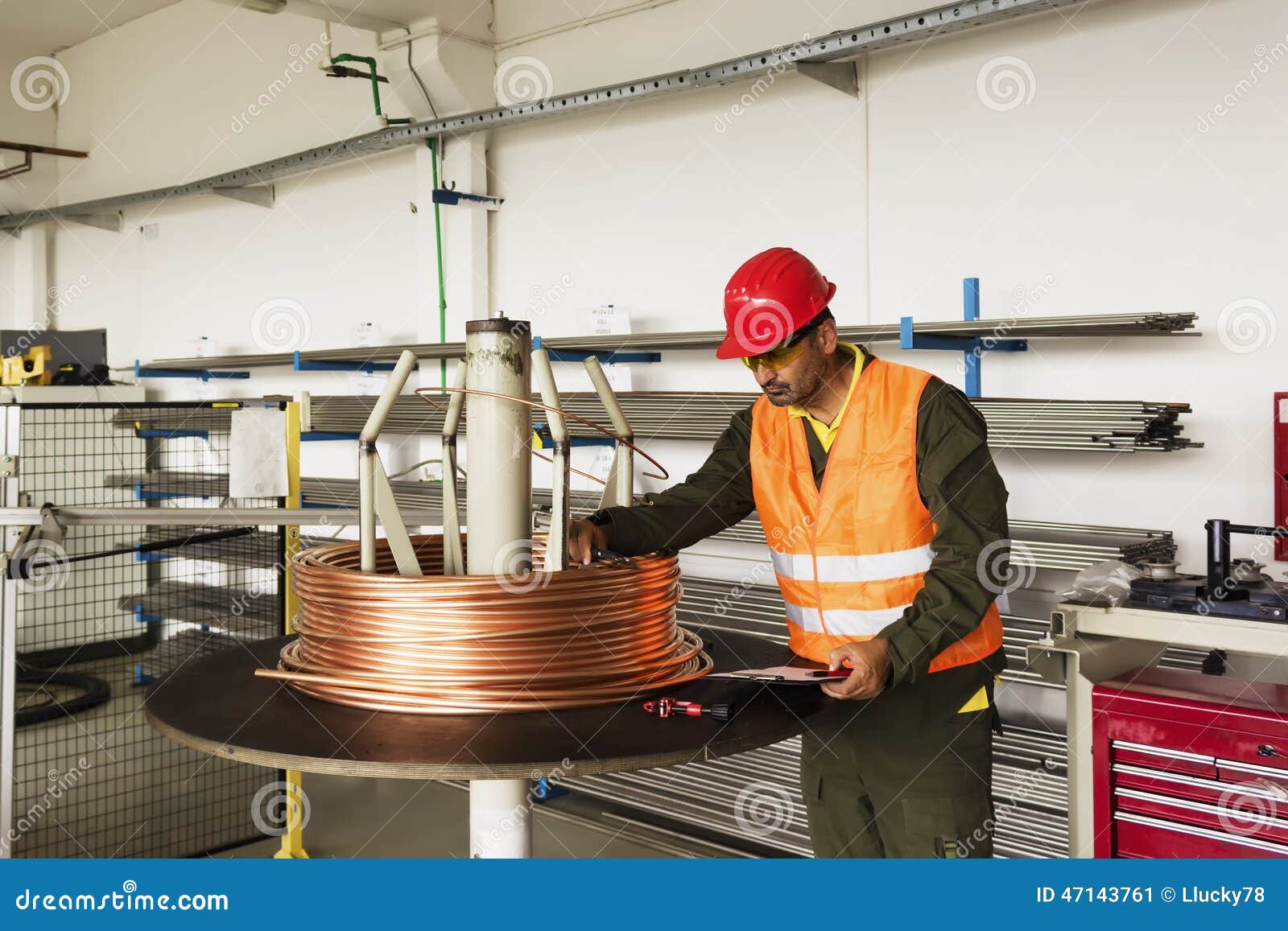 Measuring copper wire stock image. Image of available - 47143761