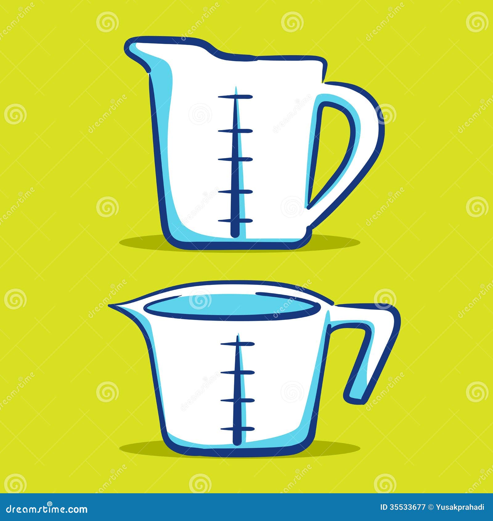 Measuring Cup - Blue Series Stock Vector - Illustration of food ...