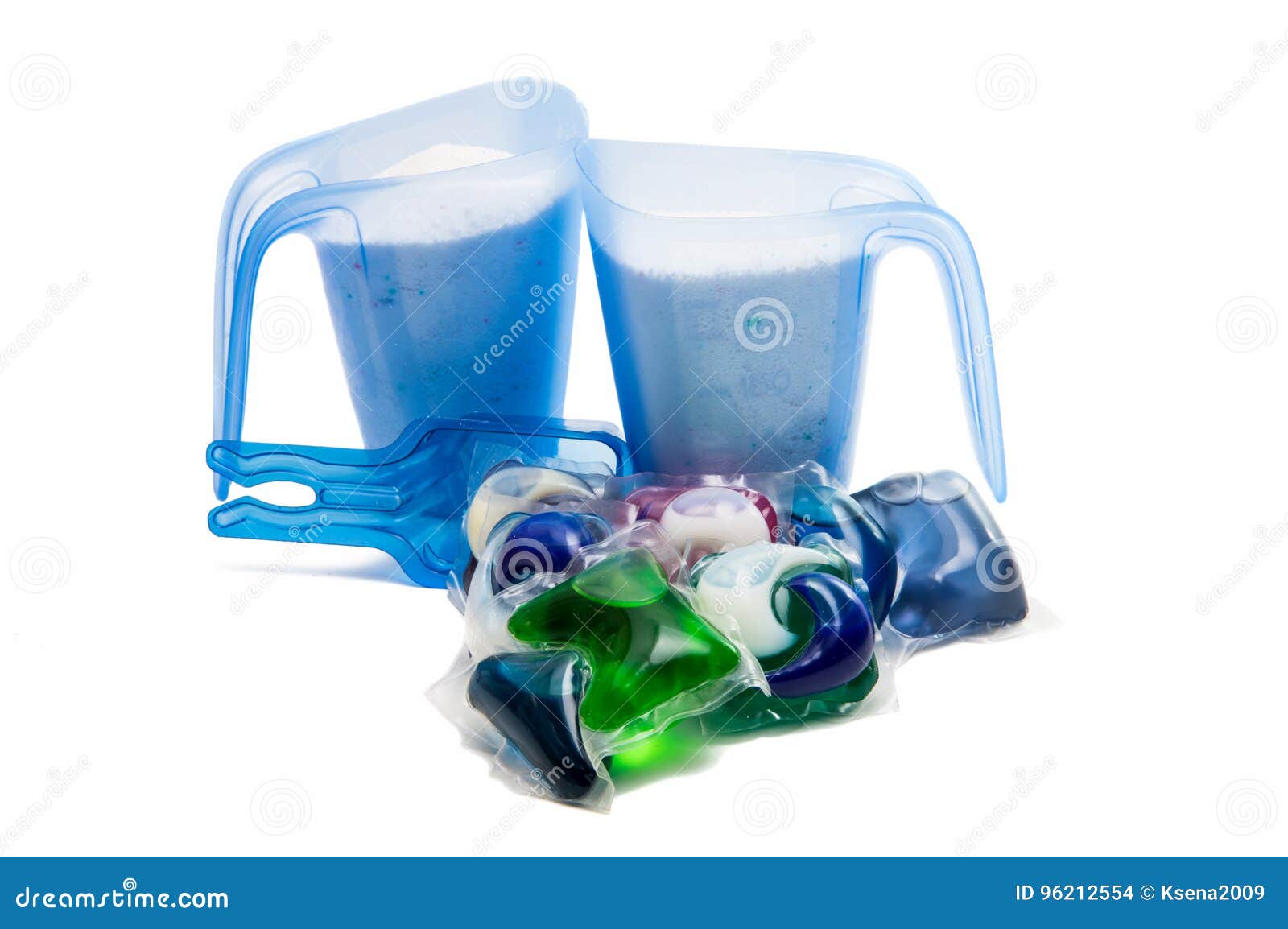Measuring Cup with Detergent Isolated Stock Photo - Image of laundry ...