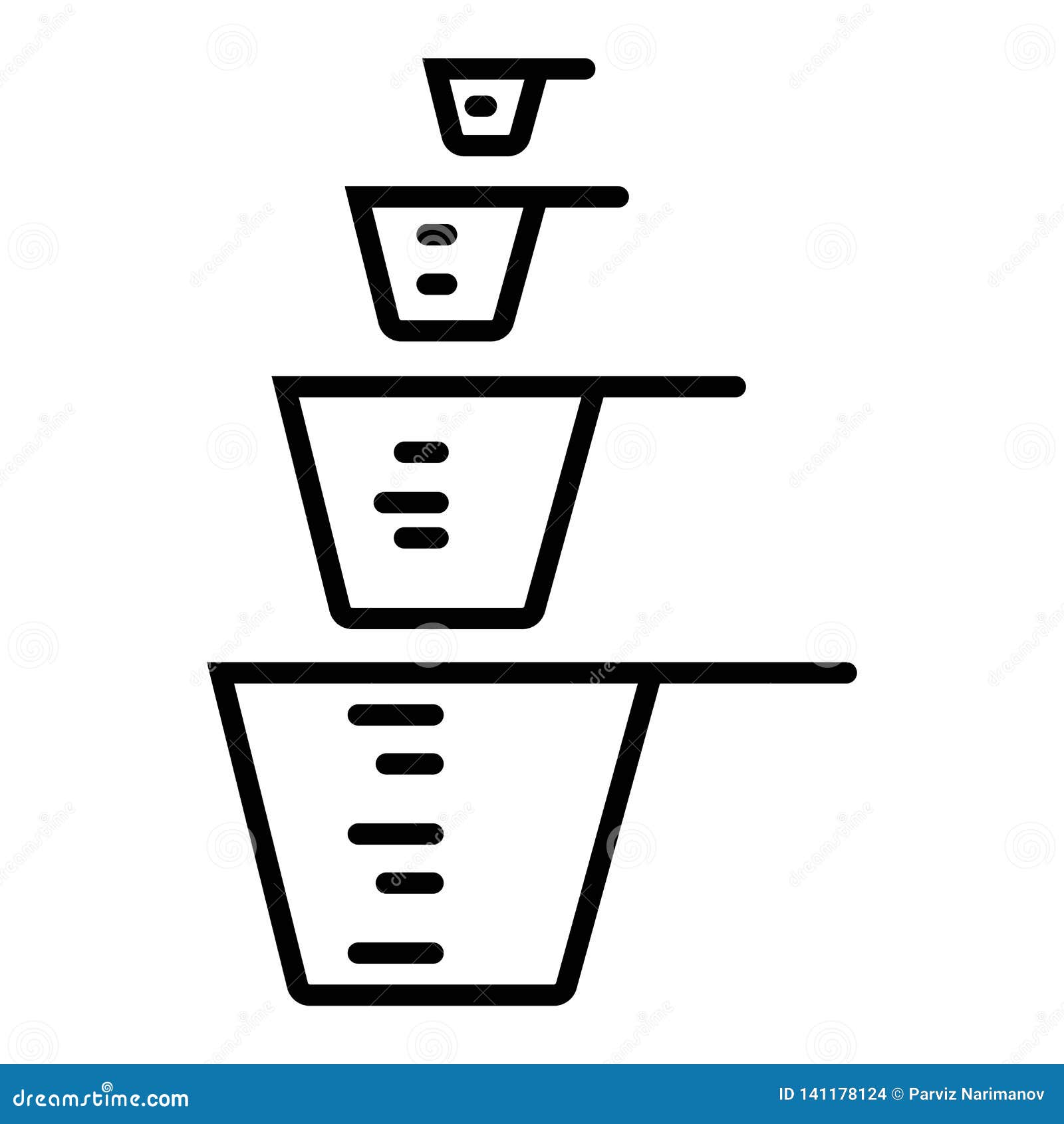 Measuring Cup icon stock vector. Illustration of kitchenware - 141178124