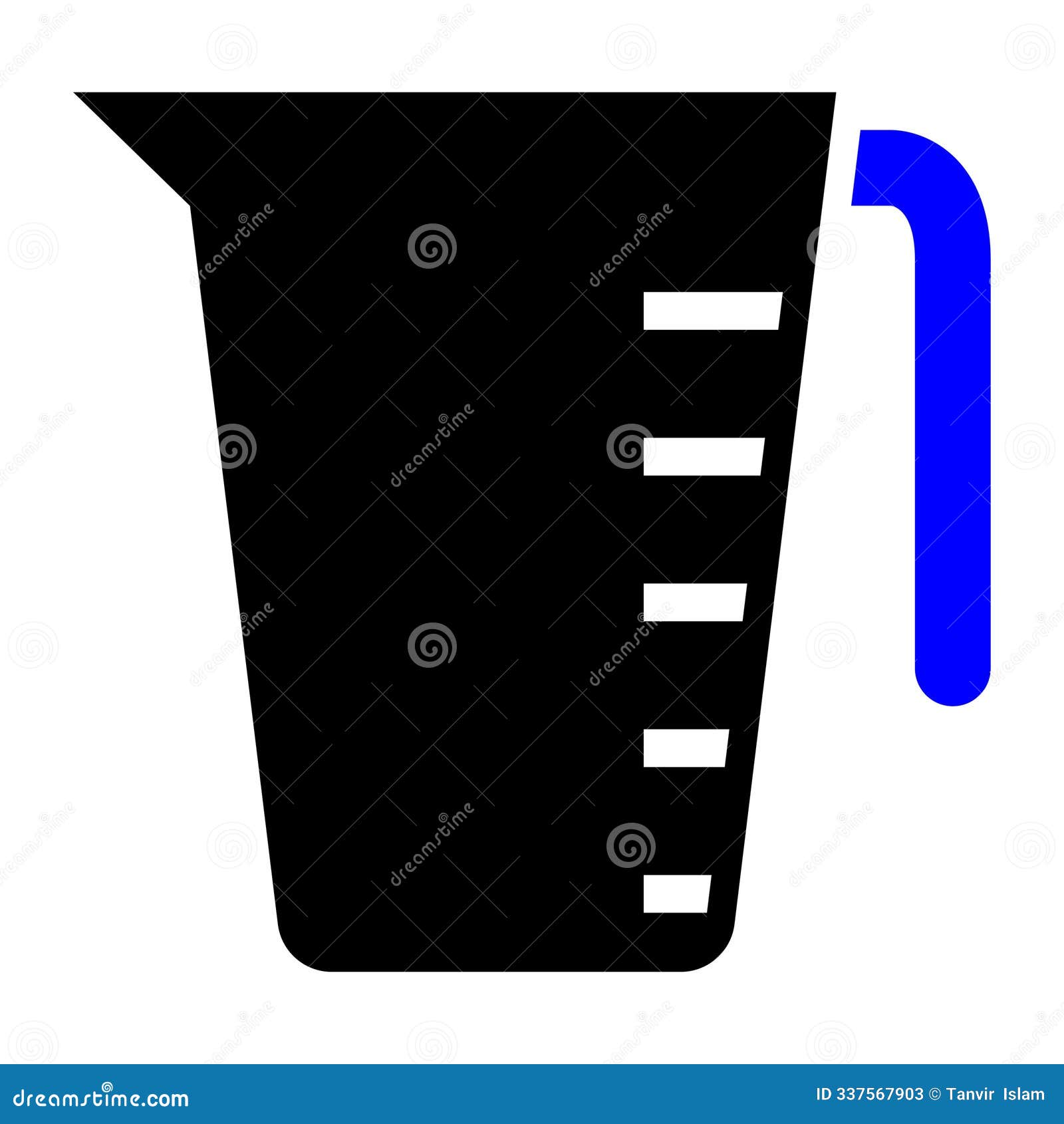 Measuring Cup Vector Icon stock vector. Illustration of sign - 337567903