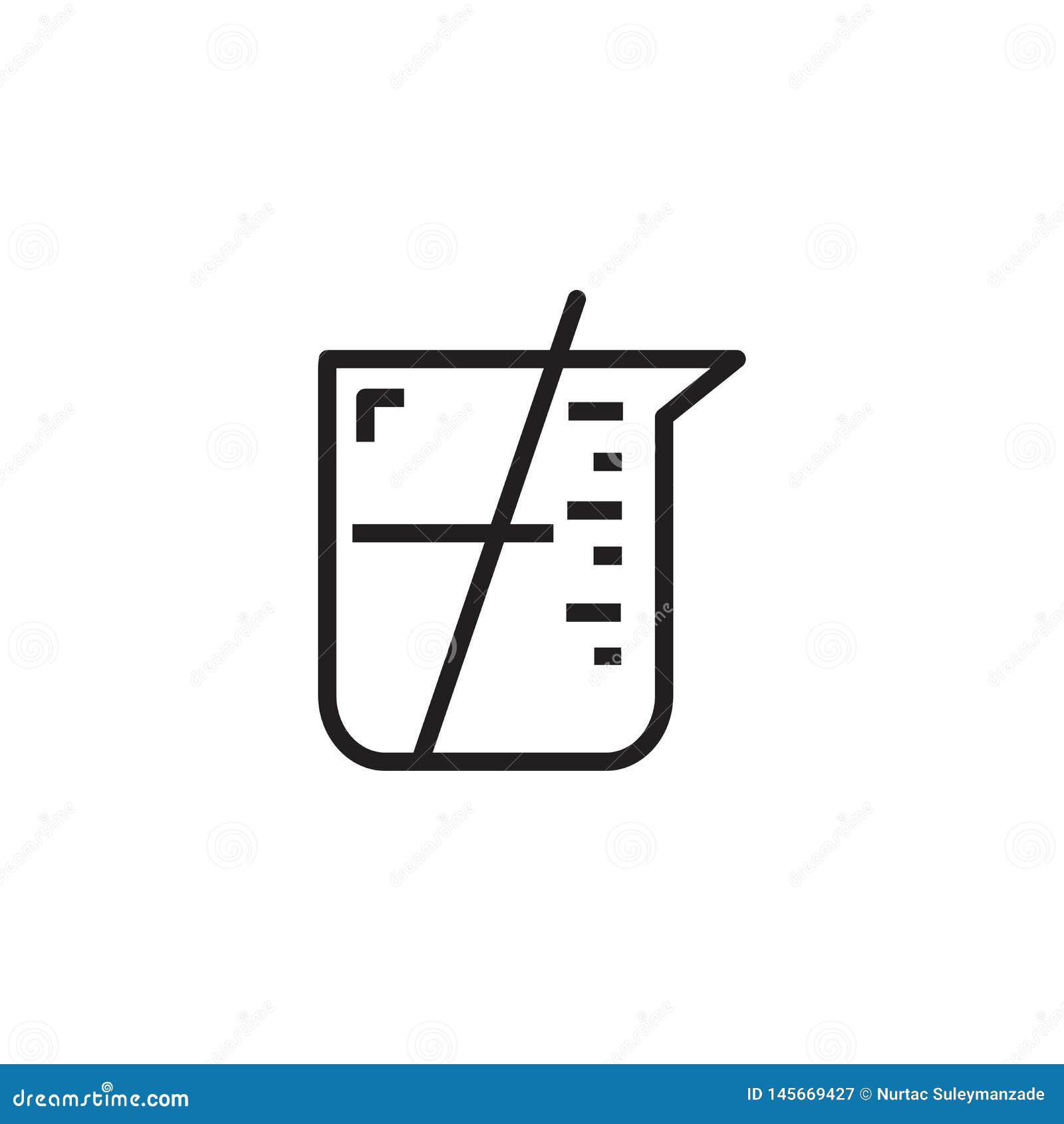 Measuring Cup For Lab Vector Icon, Eps10. Science Symbol ...