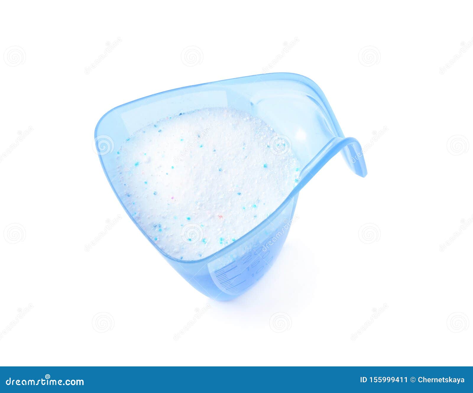 Measuring Cup with Laundry Powder Isolated on , Above View Stock Image ...
