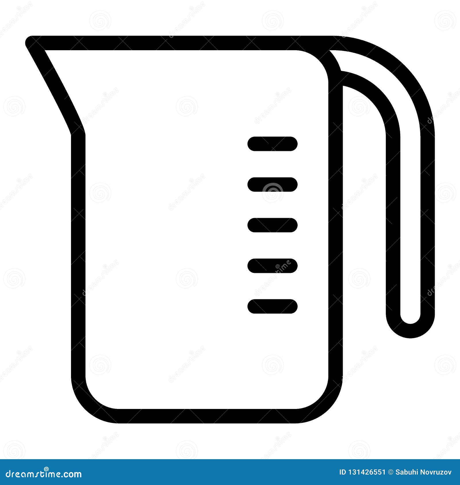 Measuring Cup Line Icon. Measuring Jug Vector Illustration Isolated on ...