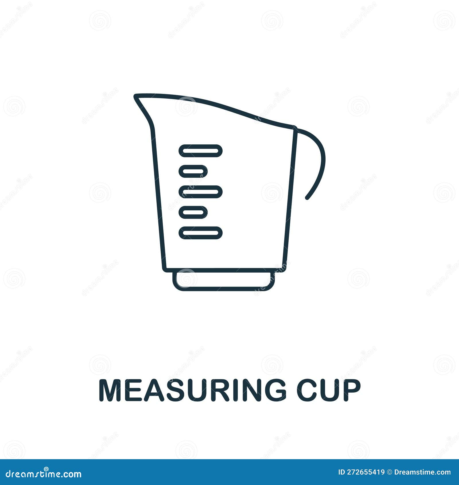 Measuring Cup Line Icon. Simple Element from Kitchen Collection ...