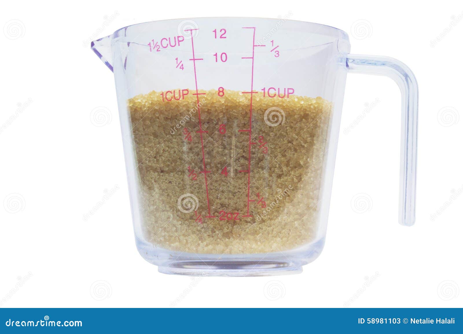 Measuring Cup with sugar 1 stock image. Image of sugary - 58981103