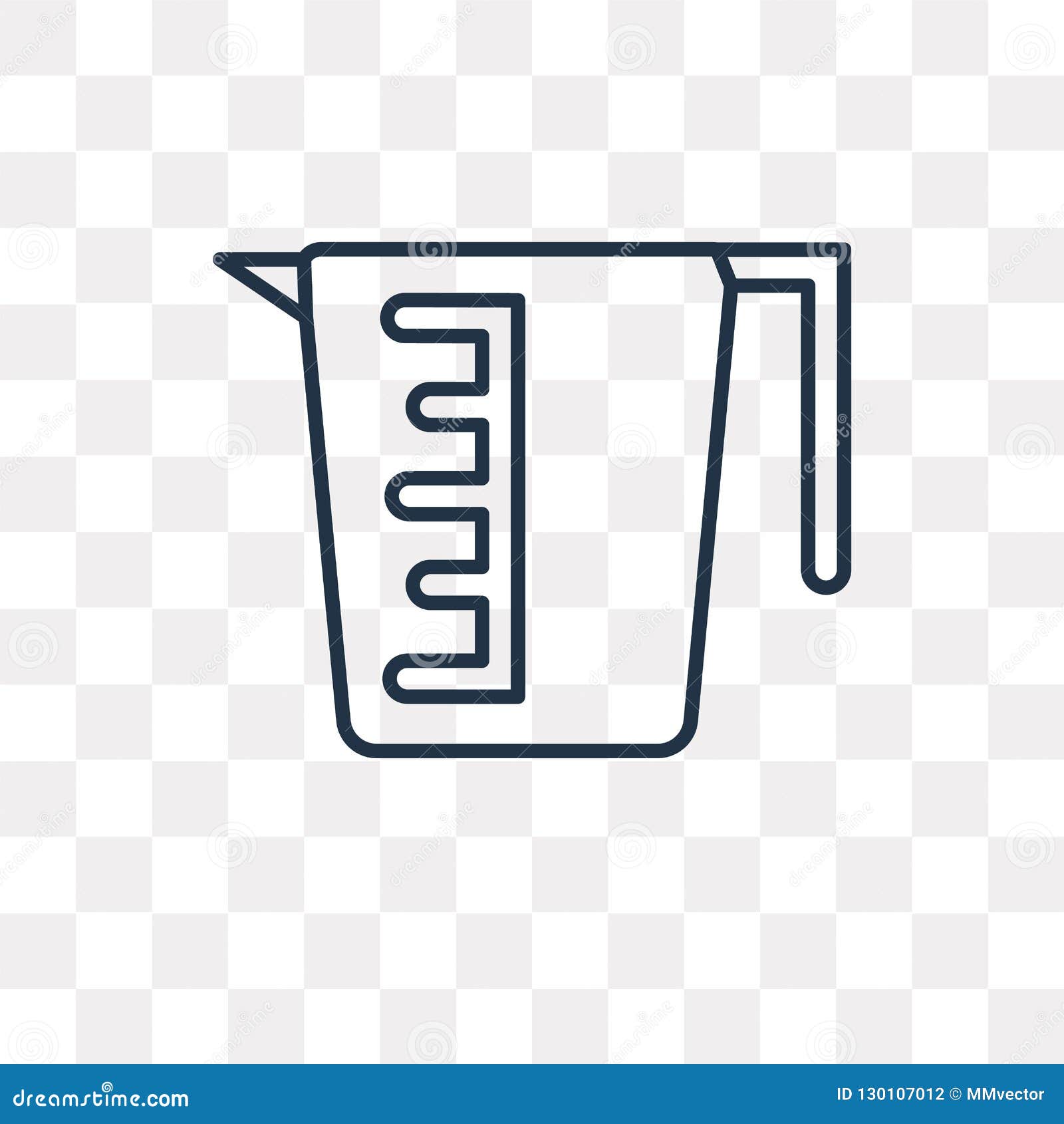 Measuring Cup Vector Icon Isolated on Transparent Background, Li Stock ...