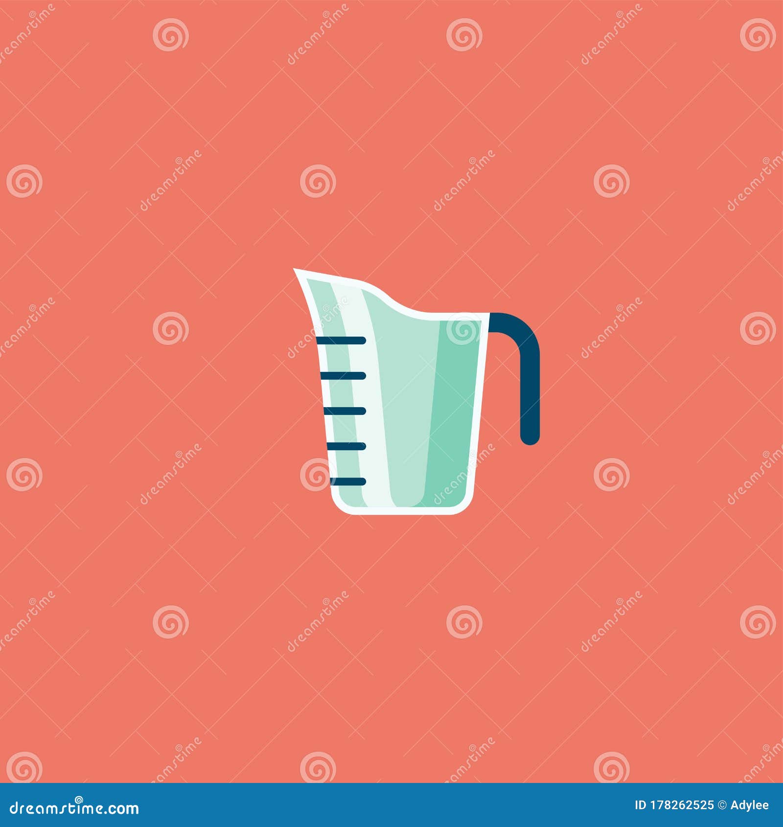 Measuring Cup Vector Icon Symbol Isolated on White Background Stock ...